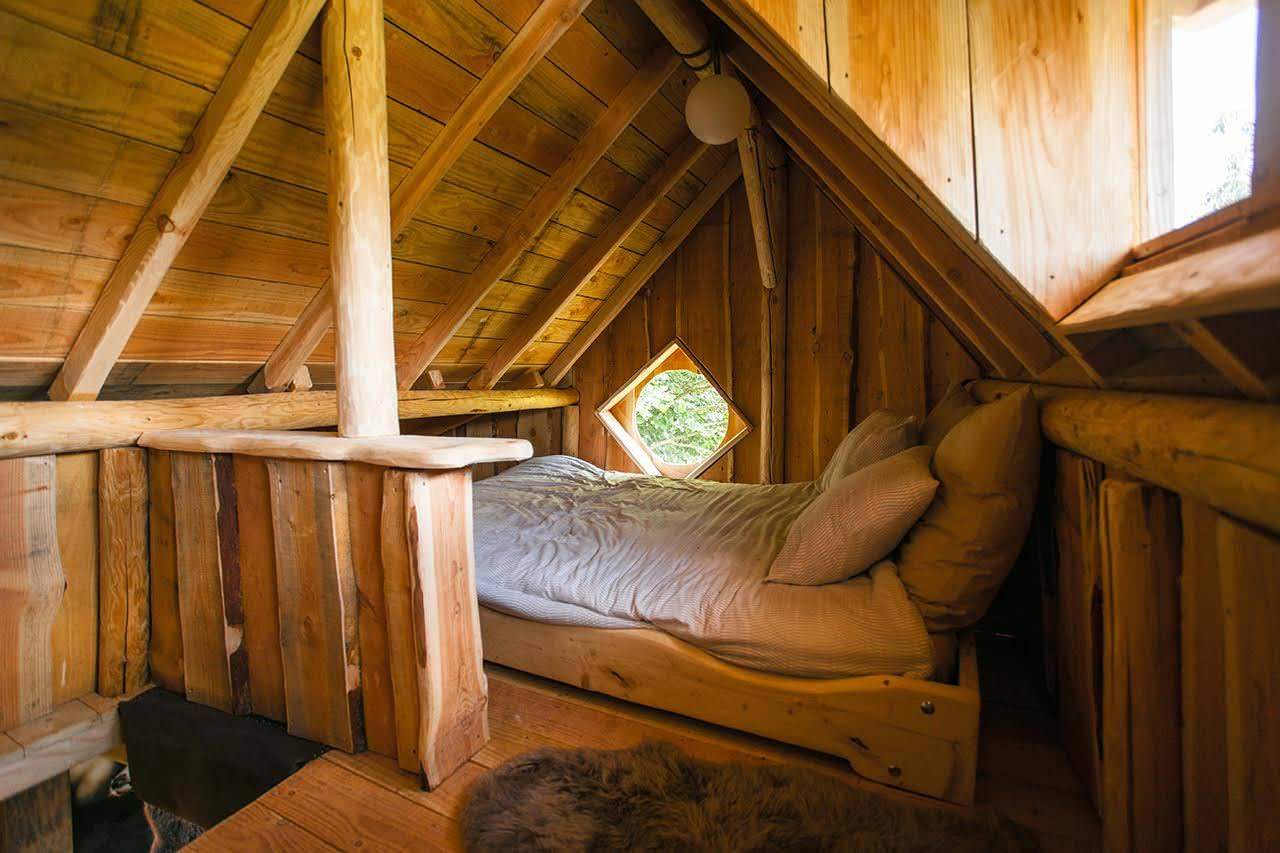 Cozy sleeping area in a cabin in Belgium | Scrolller