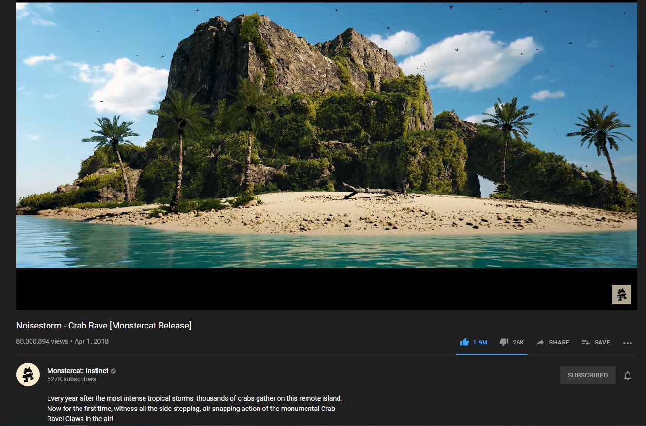 🦀🦀🦀🦀🦀 CRAB RAVE HAS HIT 80 MILLION VIEWS ON YOUTUBE 🦀🦀🦀🦀🦀 | Scrolller