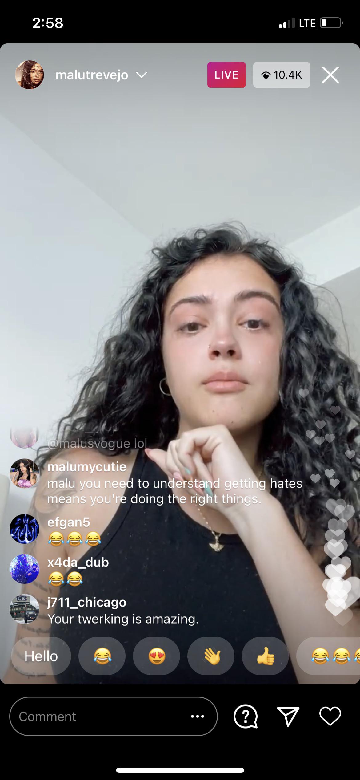 Crying on live about the negative comments about her titties | Scrolller