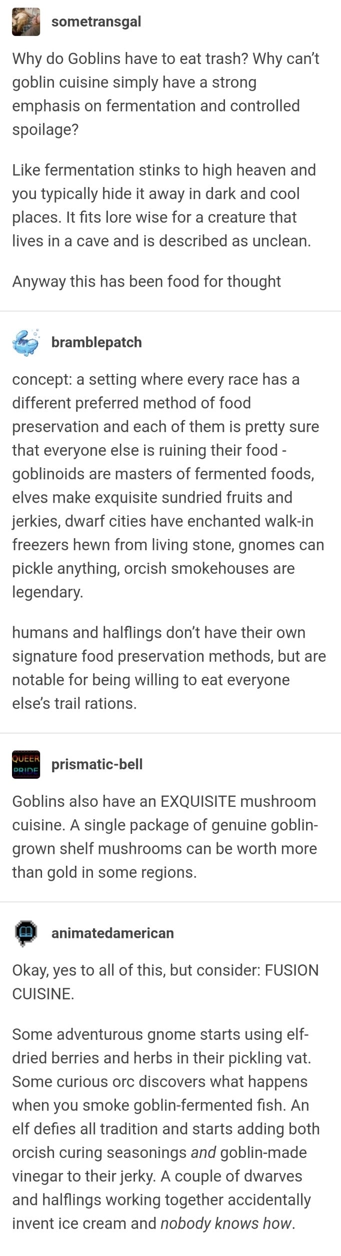 Cuisine-based worldbuilding. | Scrolller