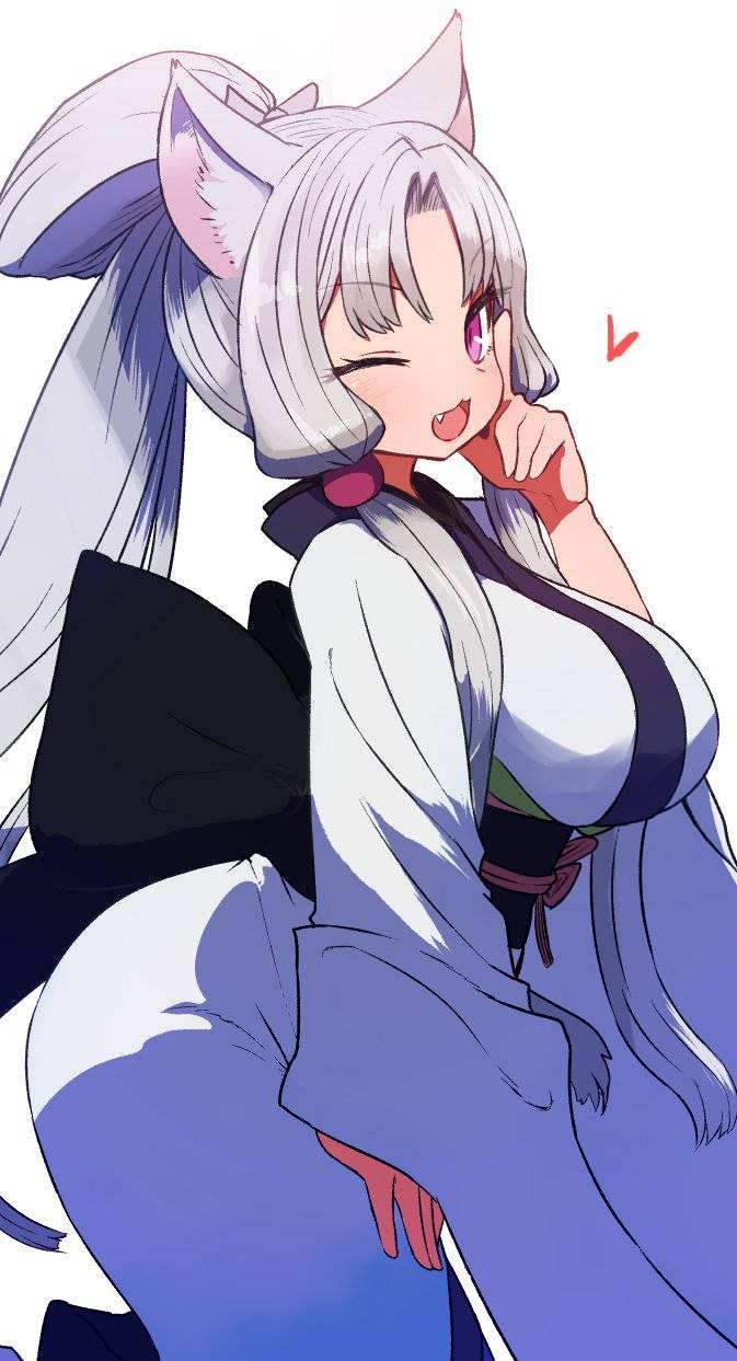 Curvy Kimono Neko | Scrolller