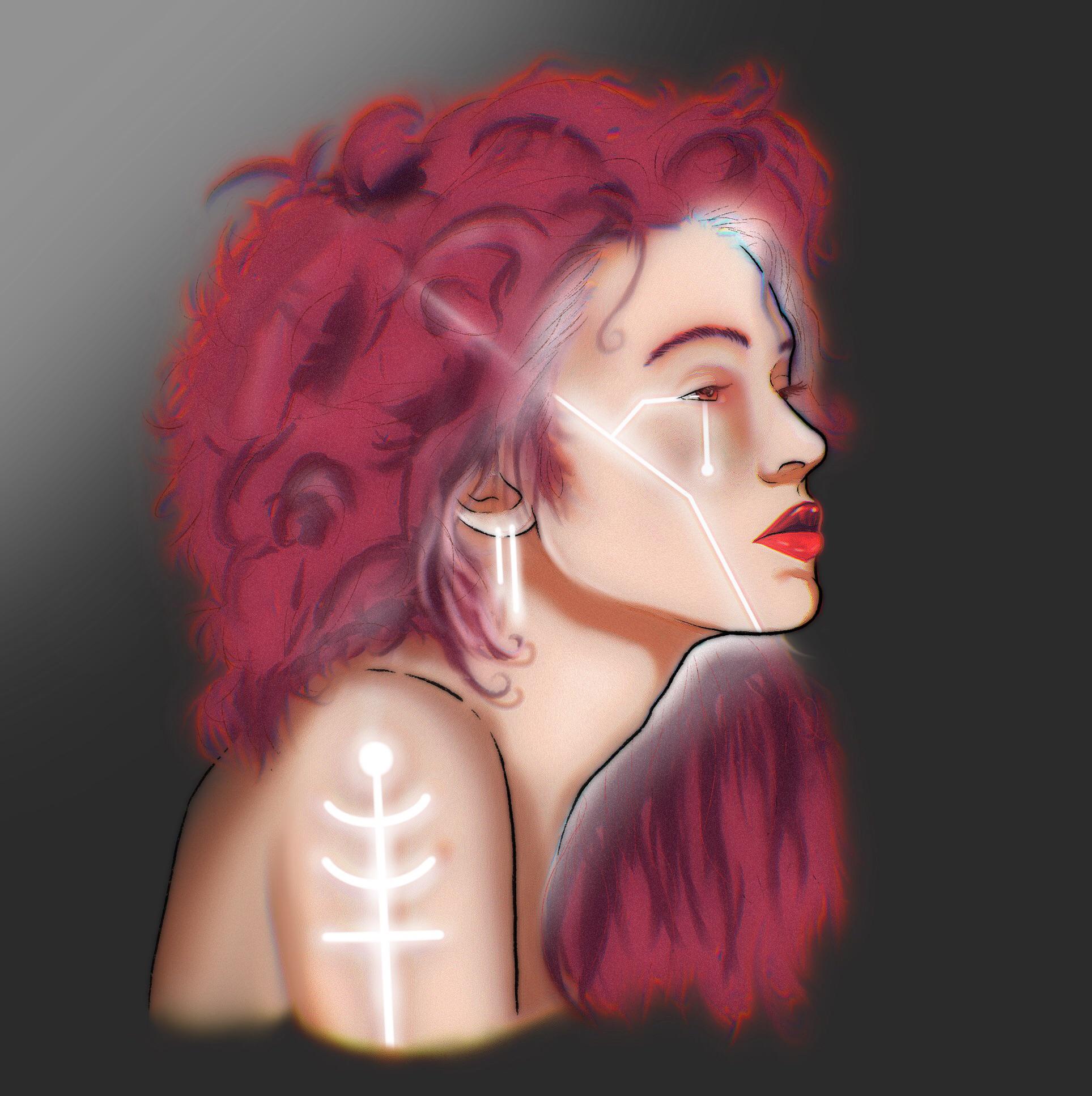 Cyber girl, Me, procreate, 2020 | Scrolller