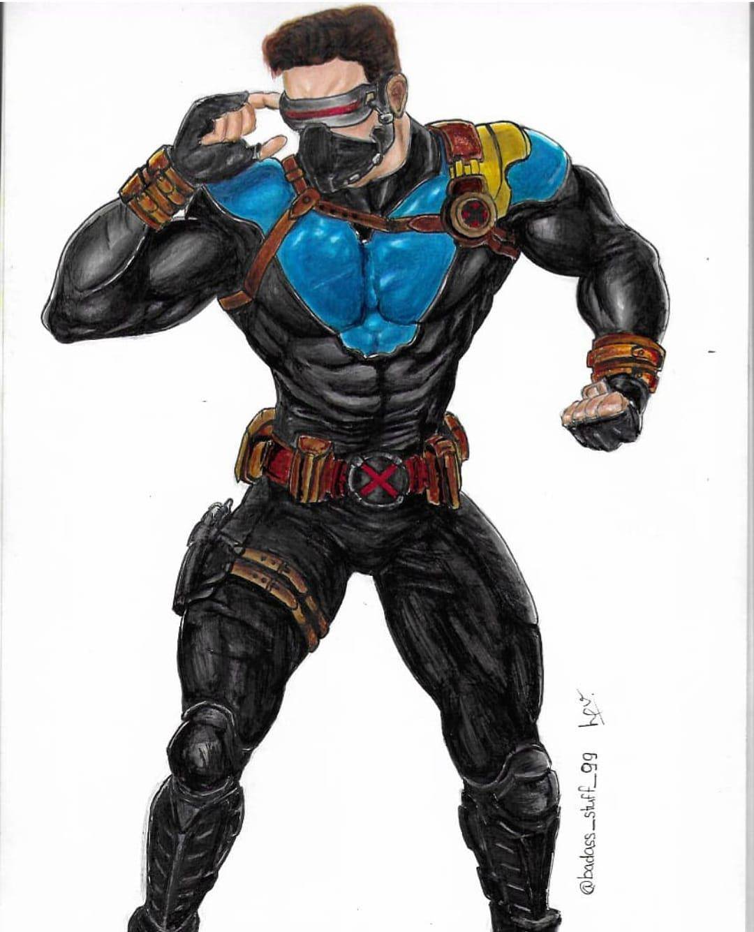 Cyclops, by me , adult colouring, 2020 | Scrolller