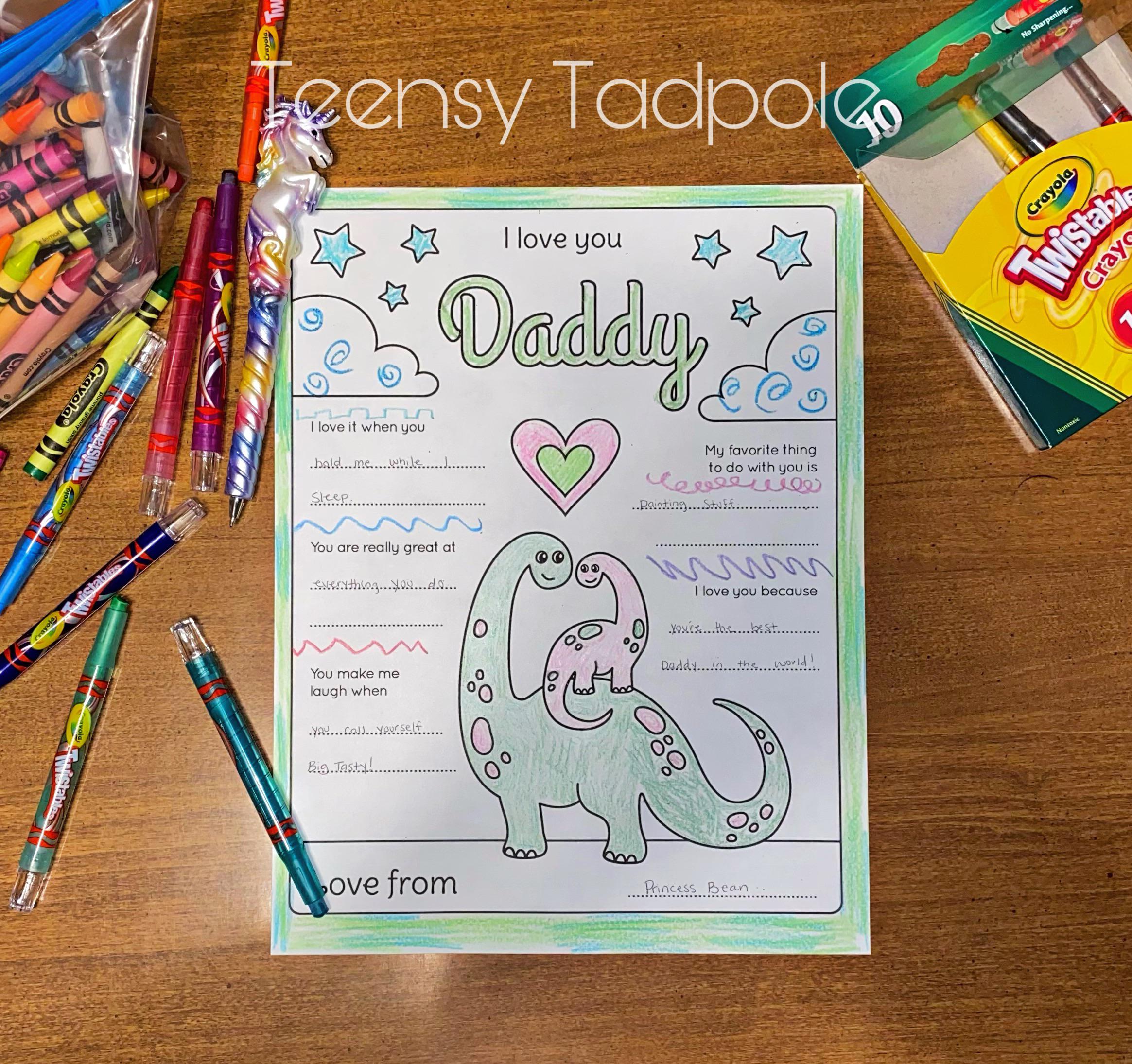 Daddy Appreciation Coloring | Scrolller