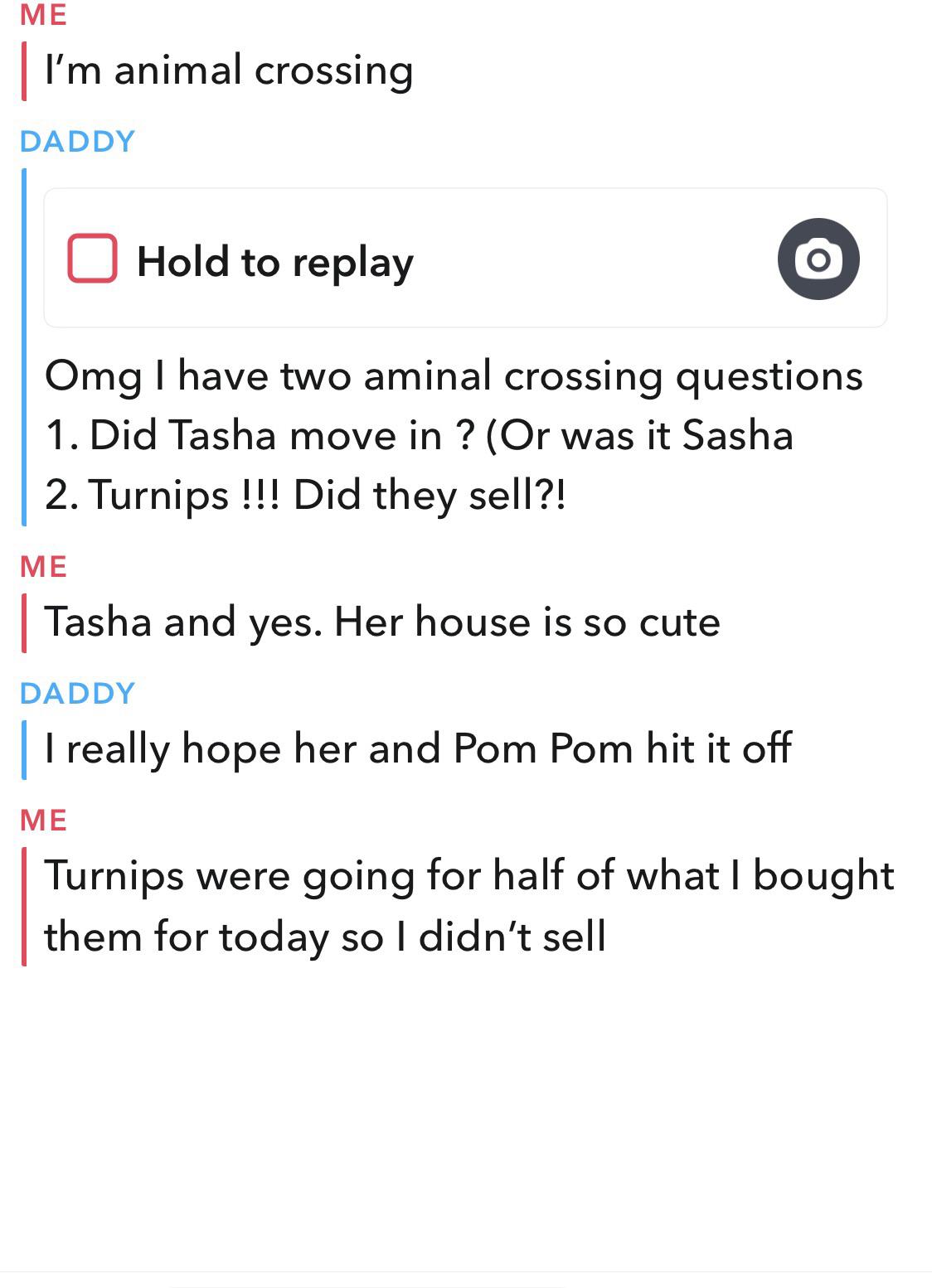 Daddy takes my Aminal crossing island super duper serious 🥰 | Scrolller