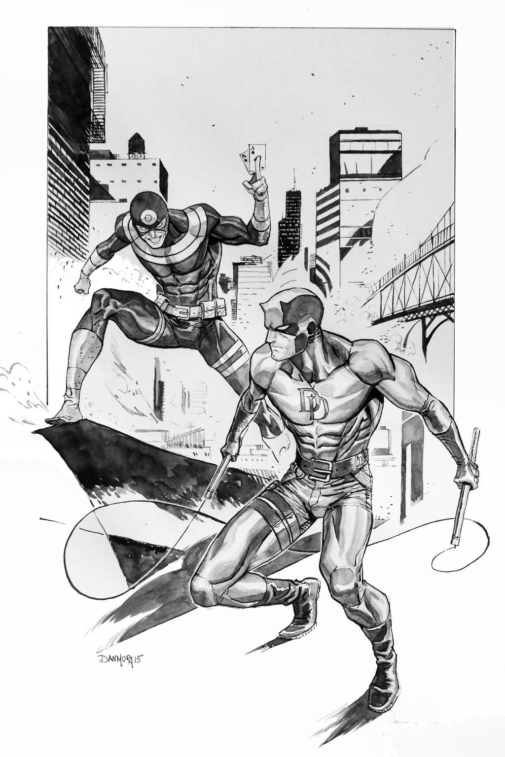 Daredevil vs Bullseye by Dan Mora | Scrolller