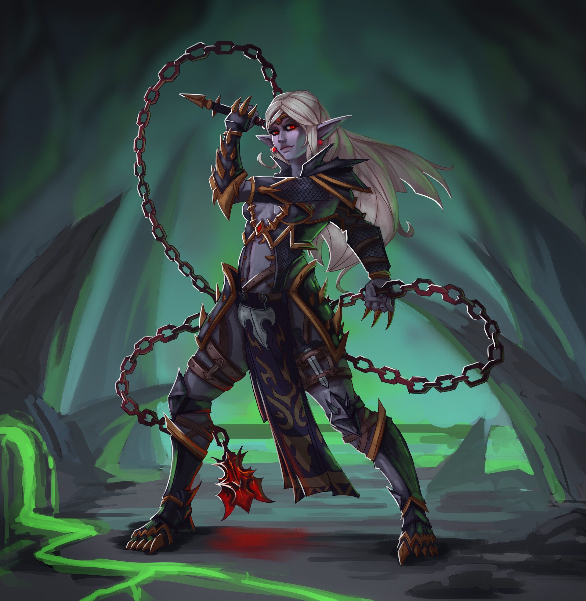 Dark Elf Warrior by Pierric Sorel | Scrolller