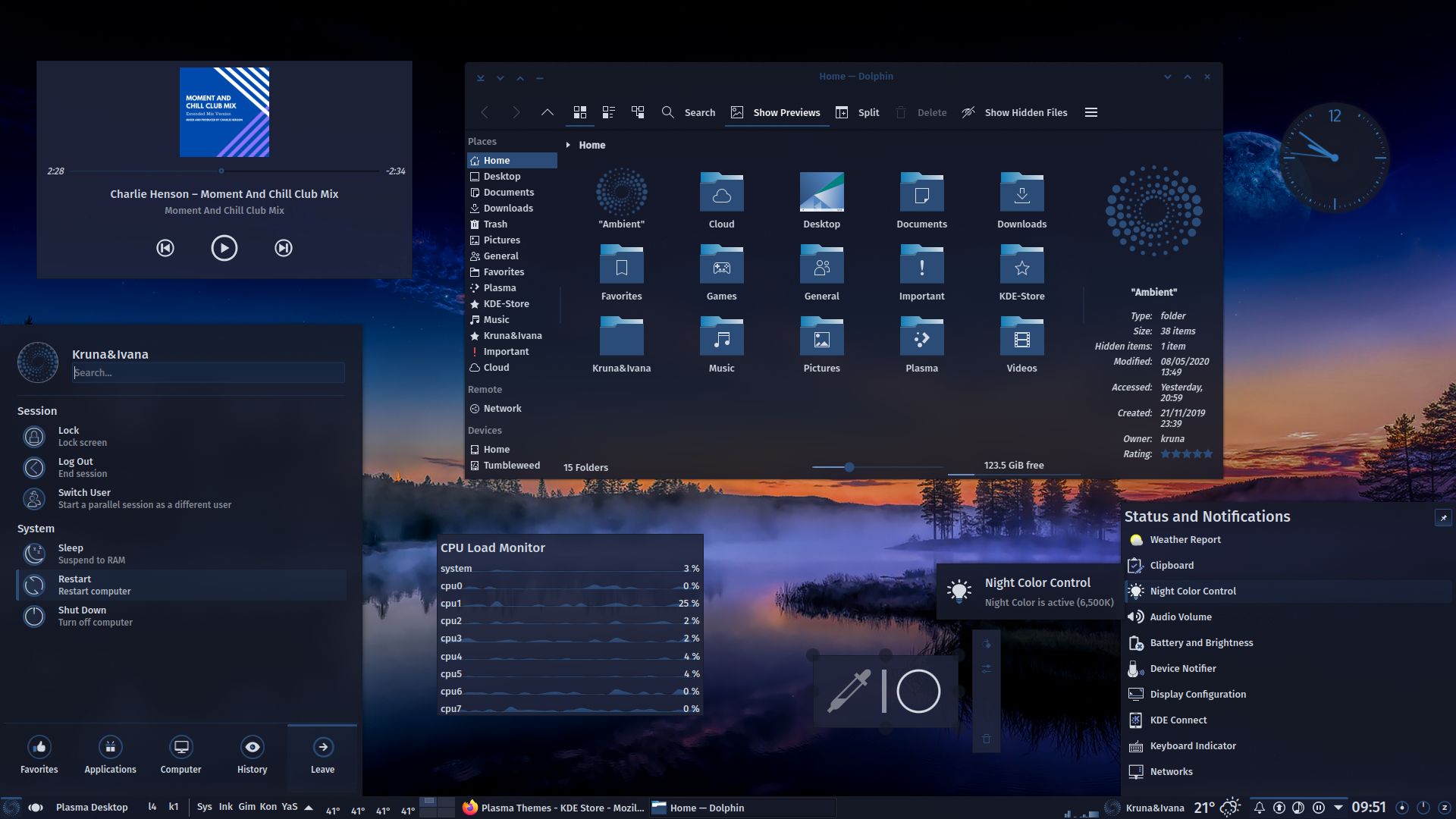 NEW! Dark Plasma Theme "Ambient-Blue" | Scrolller