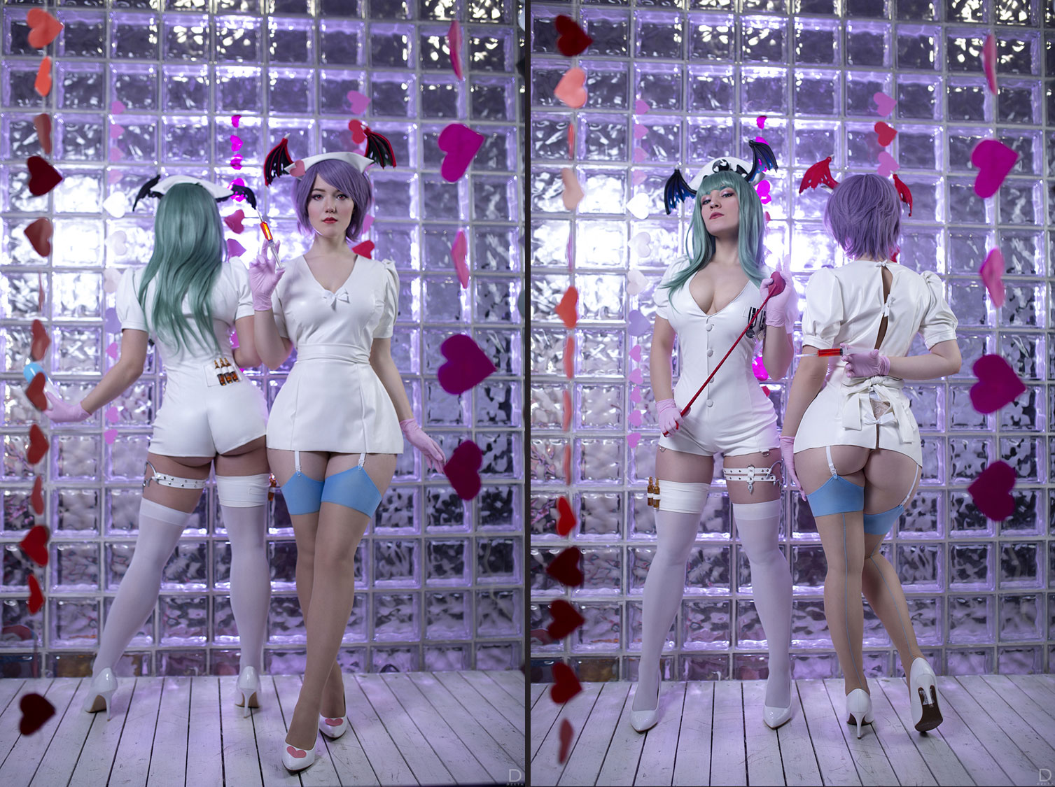 Darkstalkers - Lilith (by Lada Lyumos) and Morrigan(by Zoe Volf ...