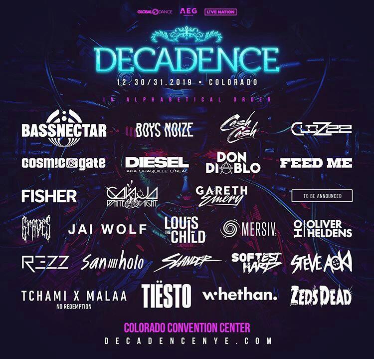 Decadence CO Lineup Announcement. As usual, they killed it again. | Scrolller