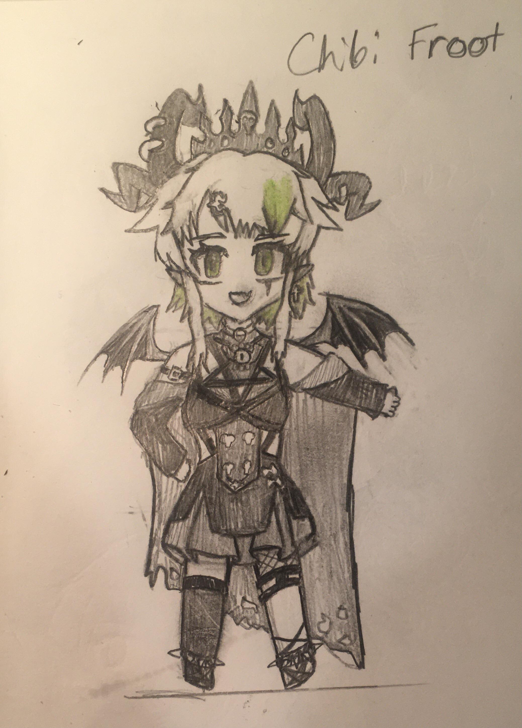 Decided to draw a Chibi Froot after watching the VOD of her Debut, though I wish I could have ...