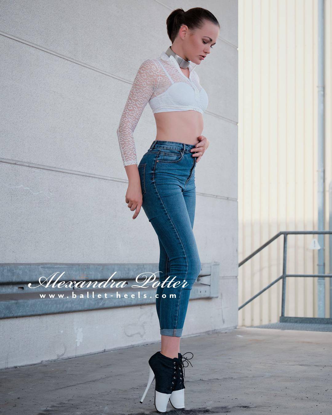 Denim ballet heels (OC) | Scrolller