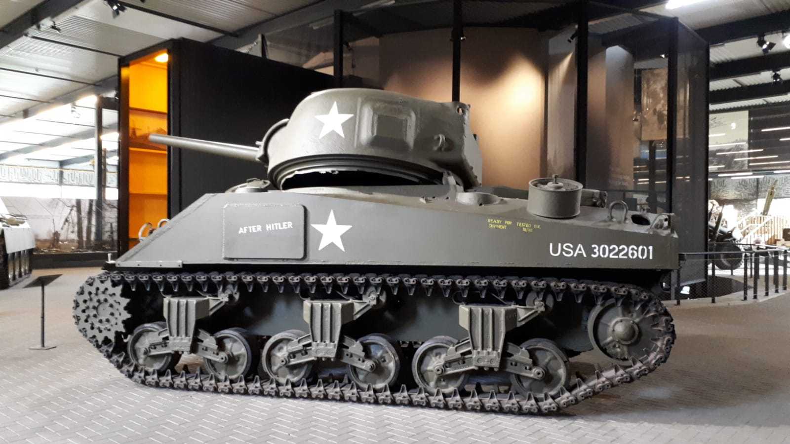 Destroyed M4 Sherman at the War Museum Overloon | Scrolller