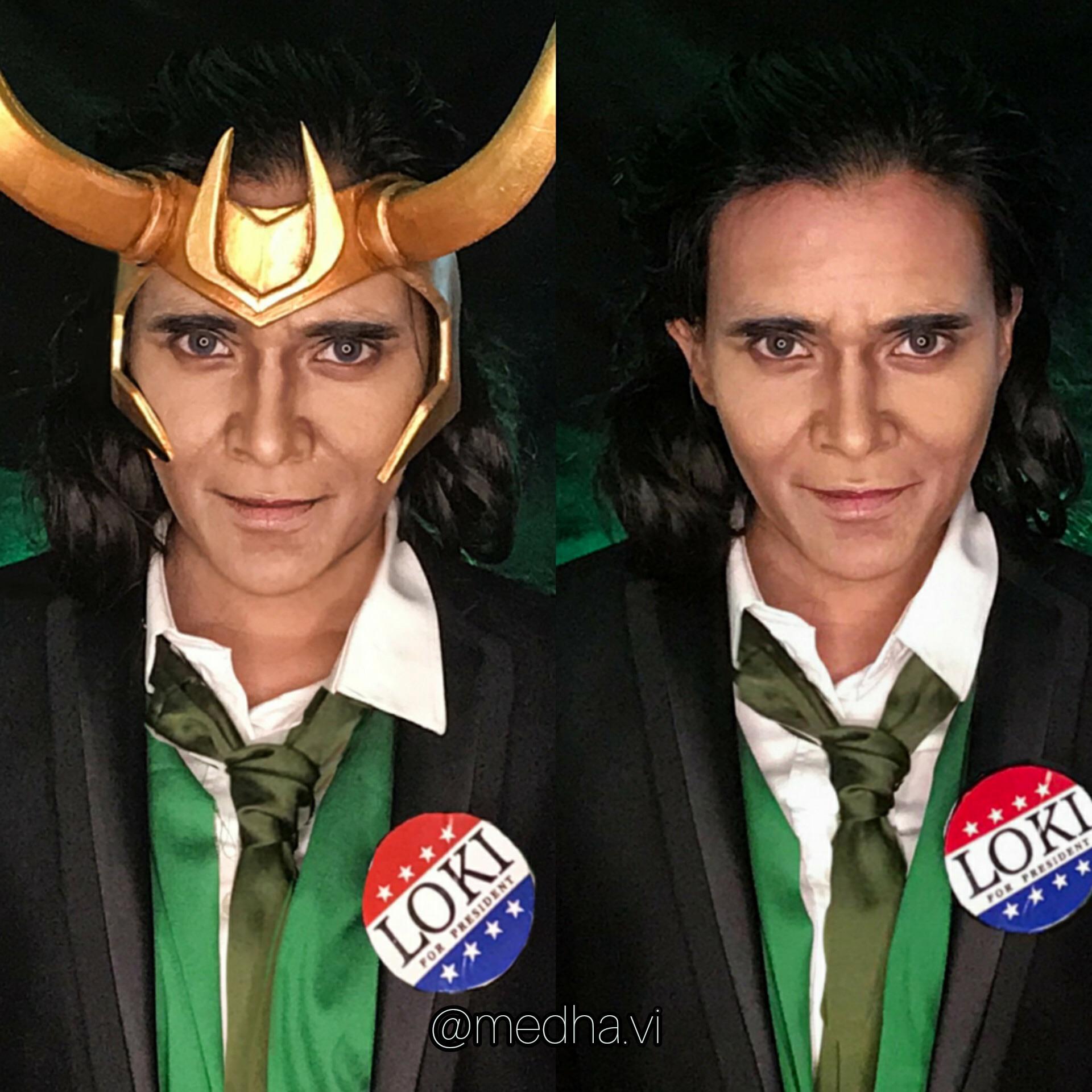 Did makeup transformation into Loki. | Scrolller