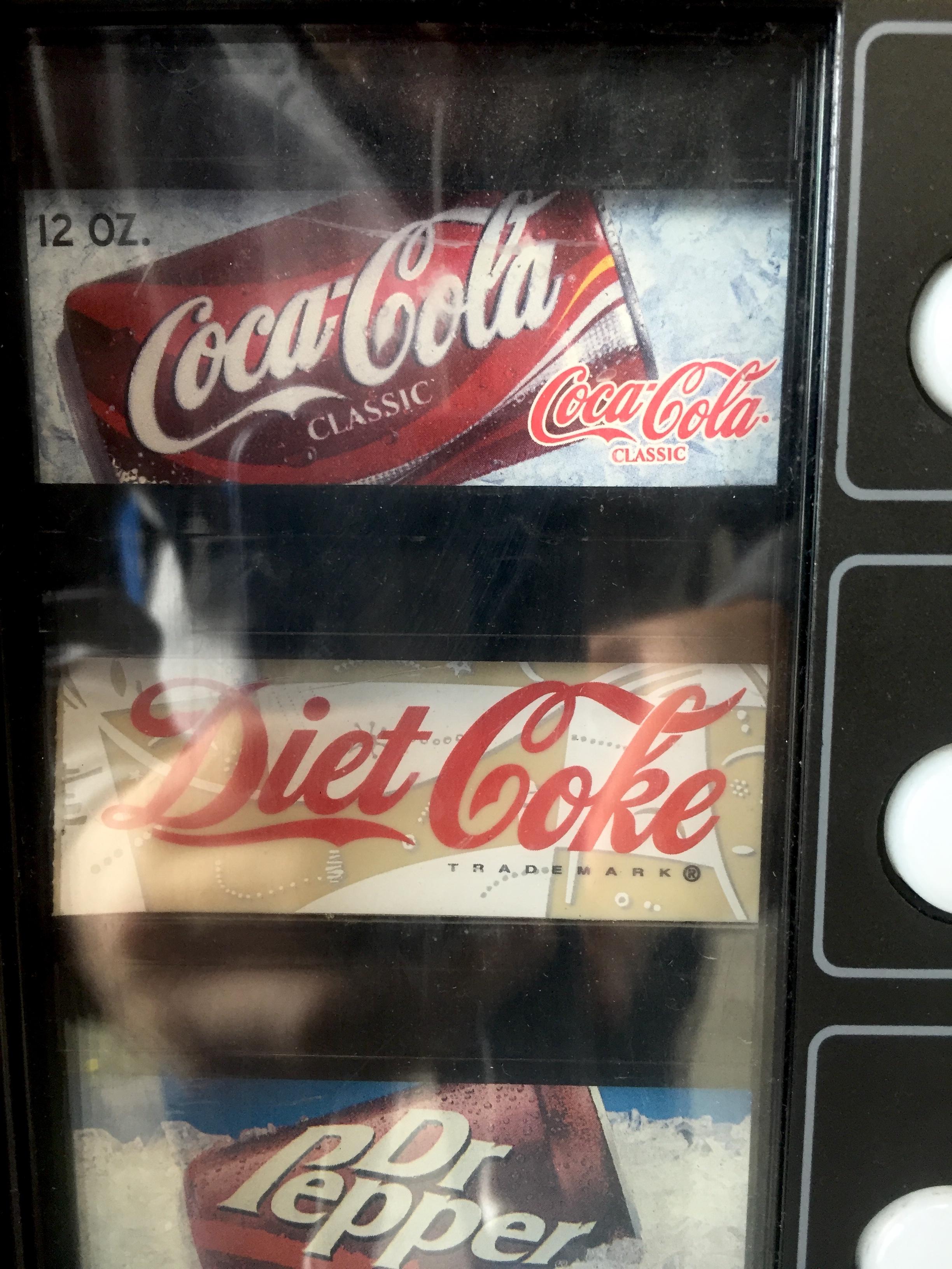 Diet Coke Vending Machine Label With Rare Script Logo Scrolller 8983