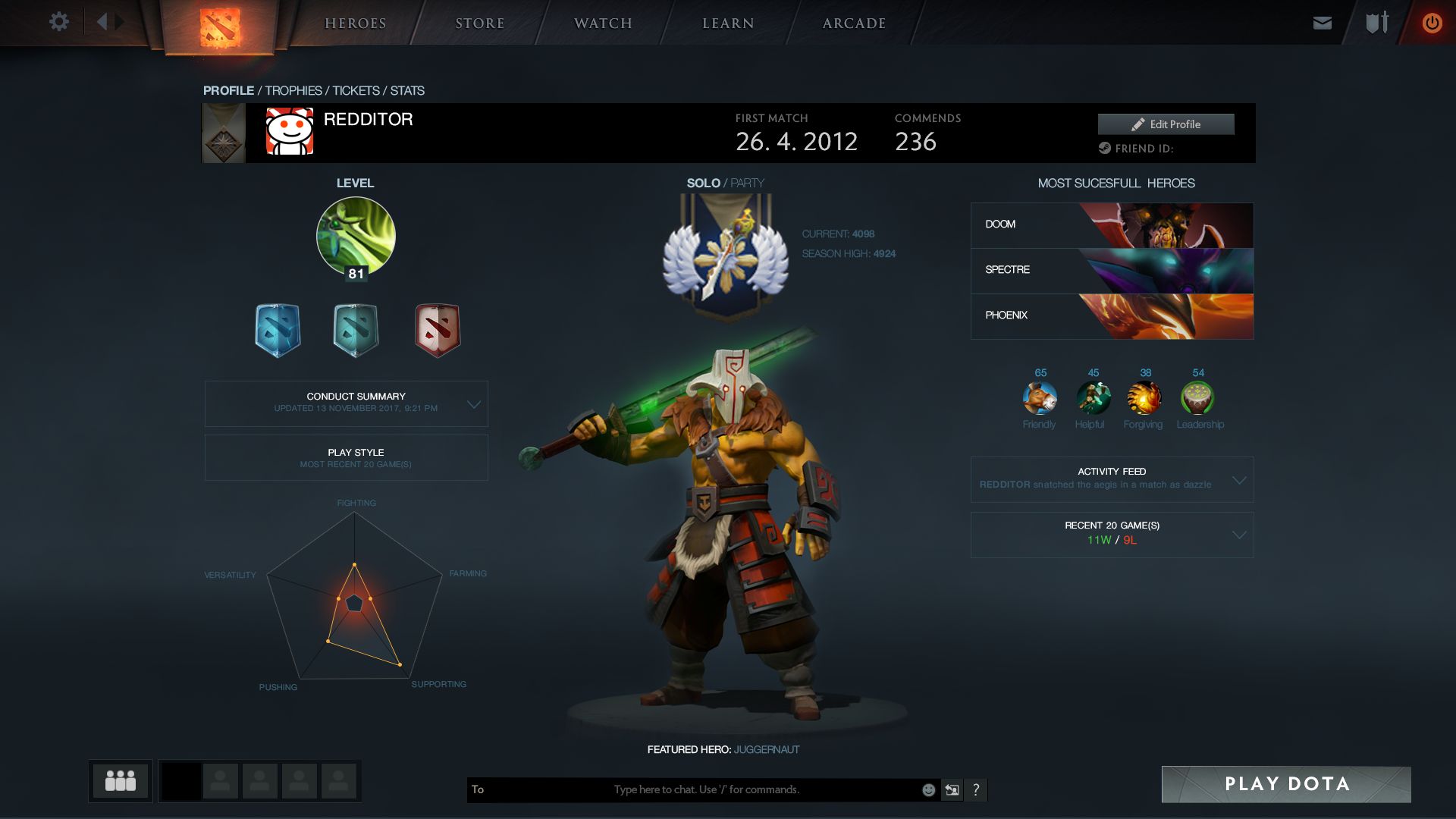 Dota 2 profile inspired by Source 1 | Scrolller