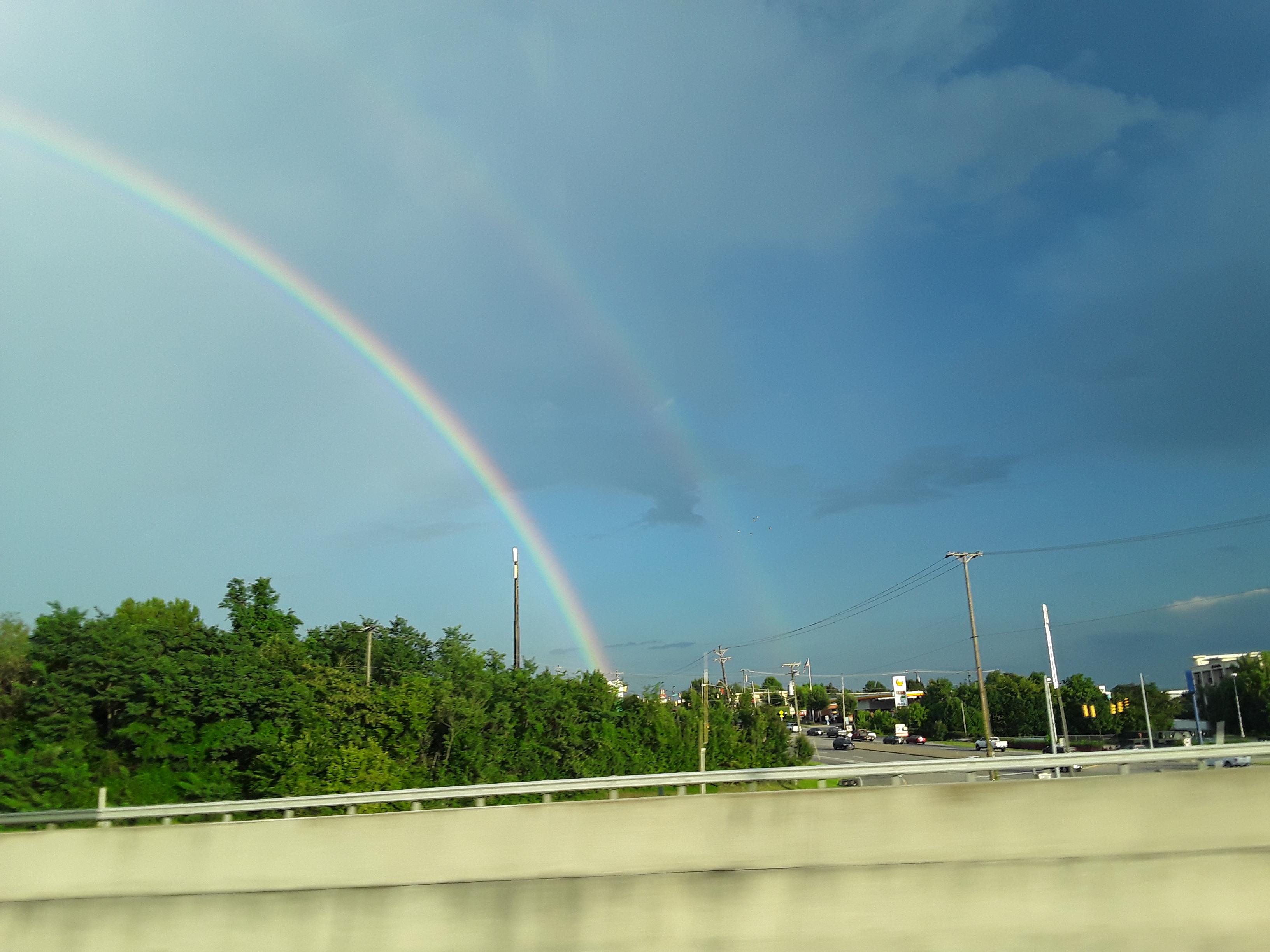 Double Rainbow Over Tennessee Interstate | Scrolller