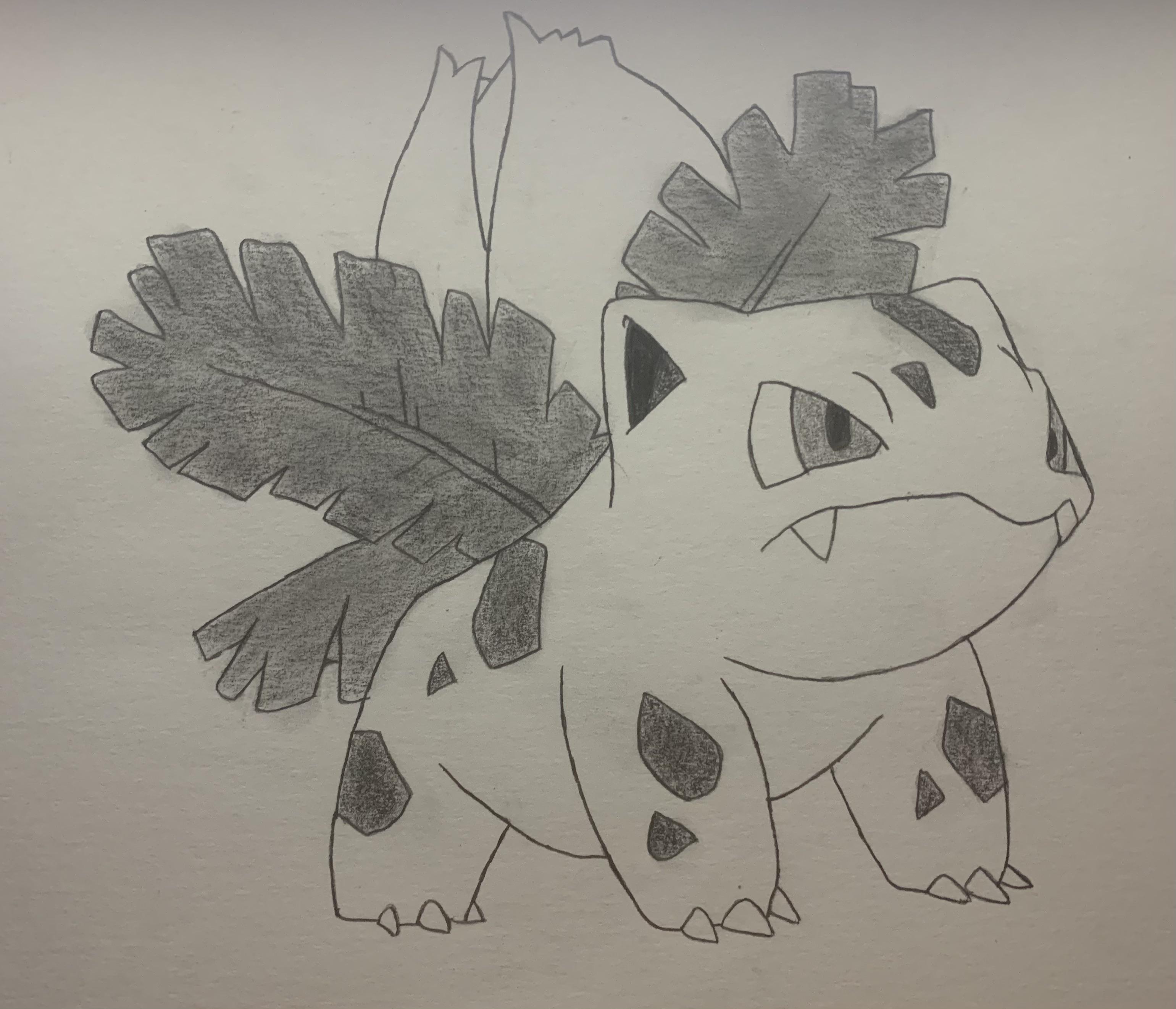Drawing all original 151 Pokémon daily. Day 02 | Ivysaur | Scrolller