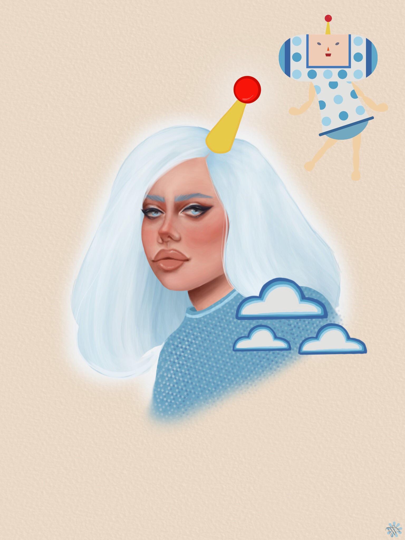 drawing girls based on katamari damacy characters #5: june | Scrolller