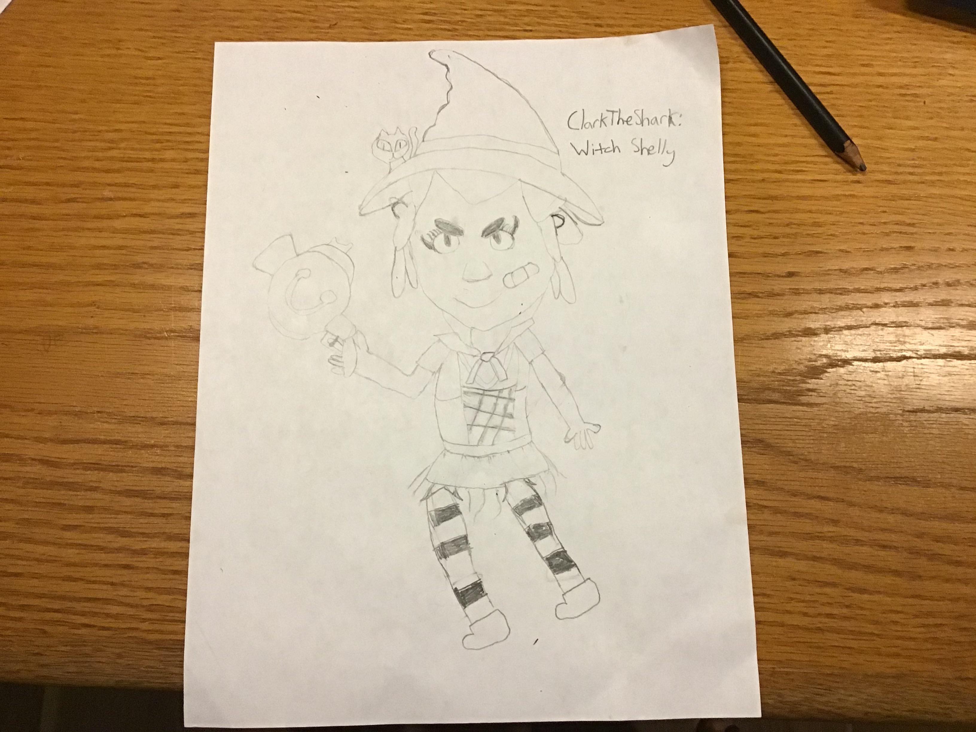 Drawing my favorite skin for every brawler day one: Witch Shelly | Scrolller