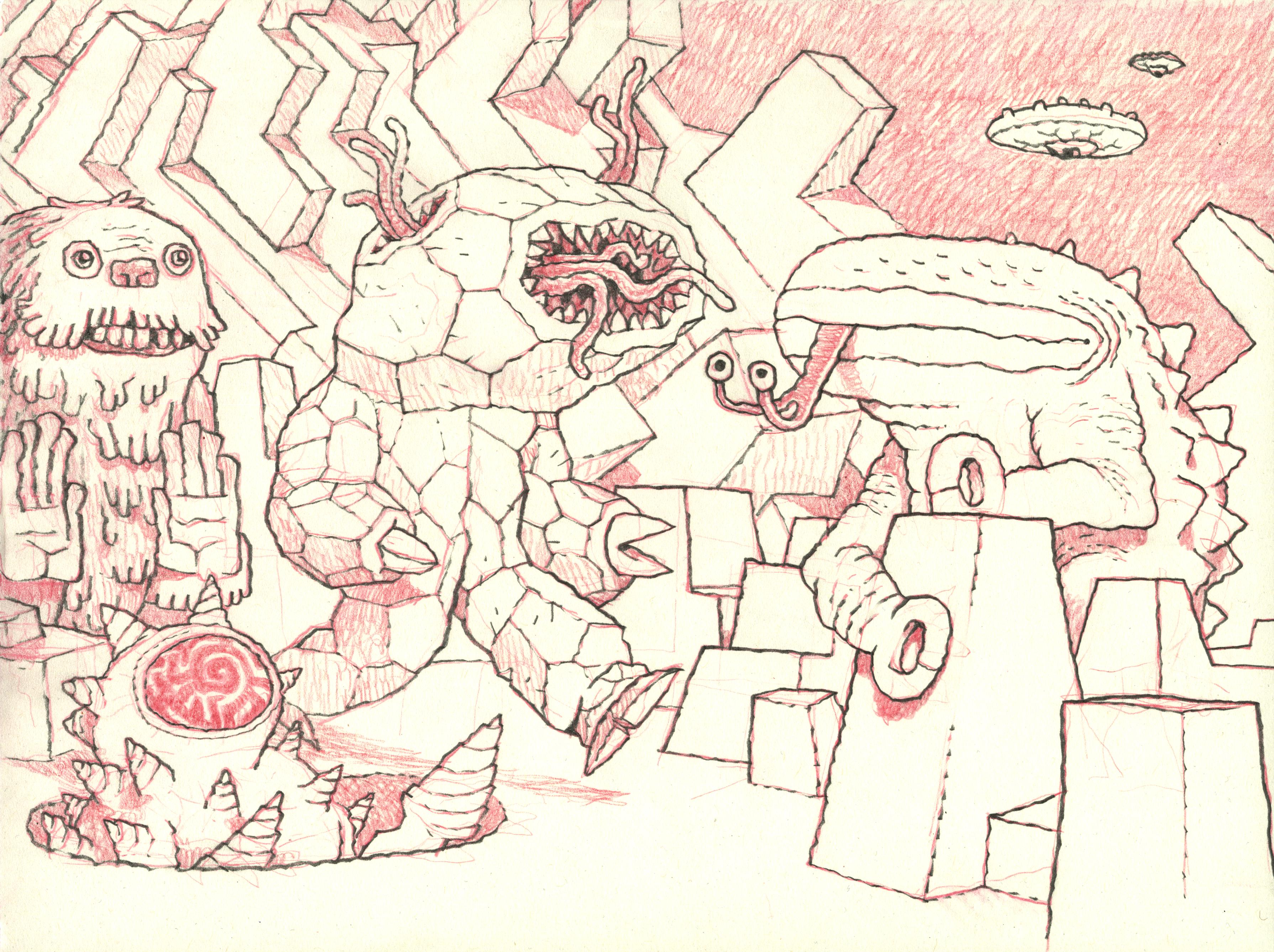 drew a kaiju meetup! | Scrolller