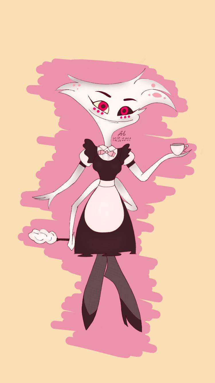 drew angel dust in a maid outfit. feel free to critique :3 | Scrolller