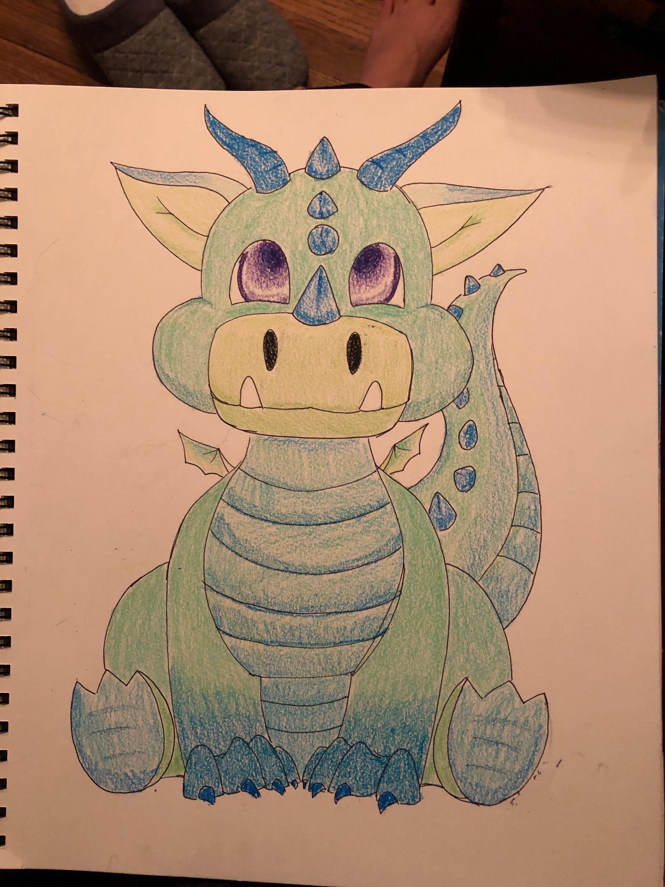 Drew my Daddy a baby dragon! | Scrolller