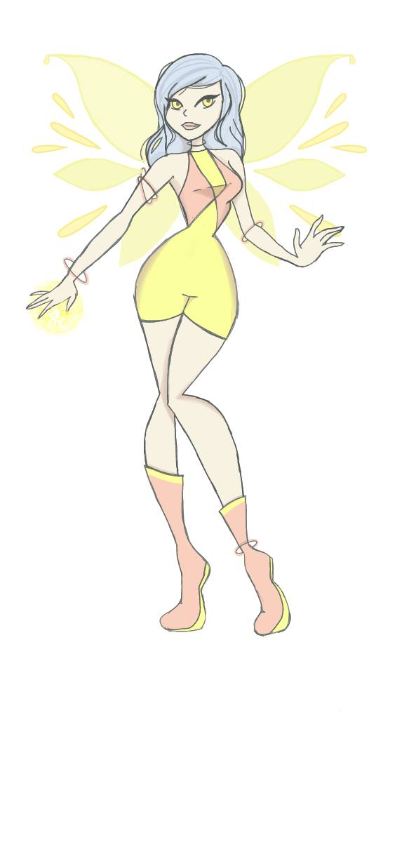 drew my oc! the fairy of electricity | Scrolller