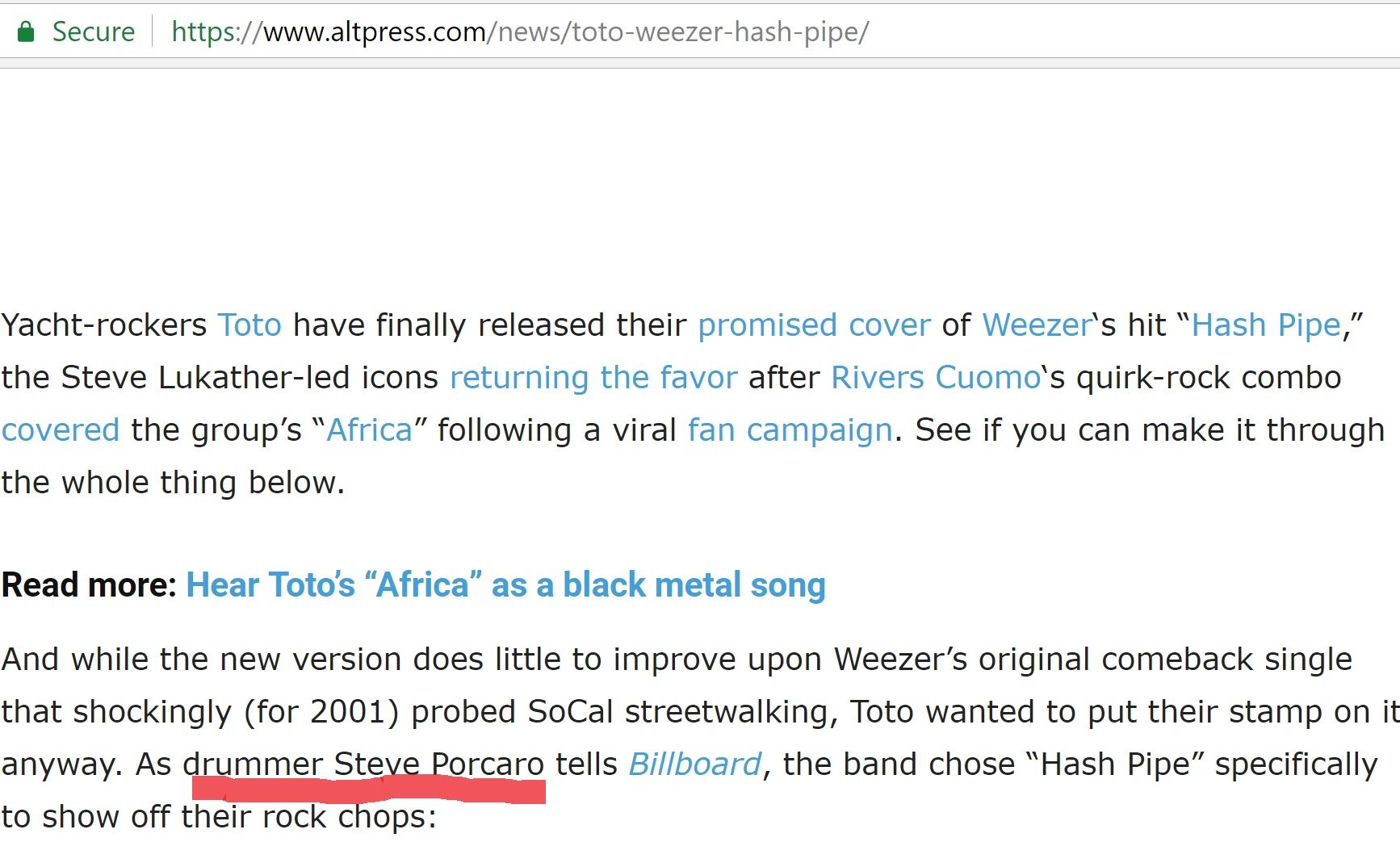 "drummer Steve Porcaro" | Scrolller