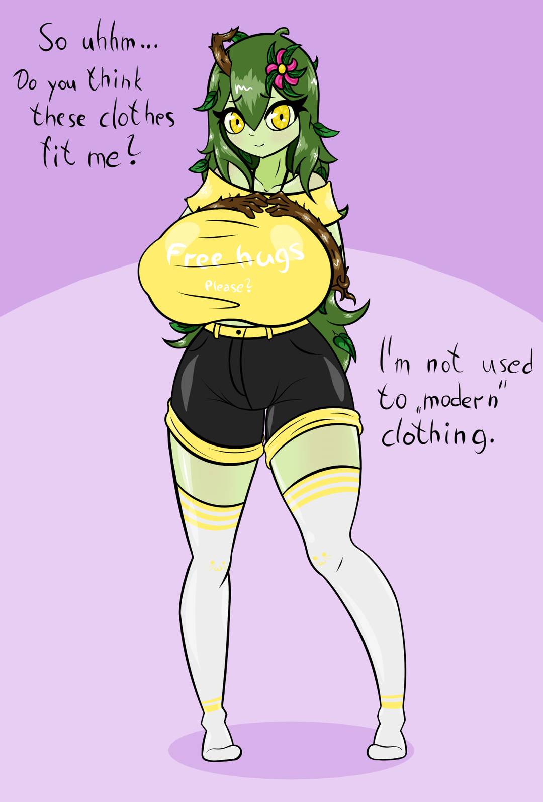 Dryad/Nymph Girl in modern clothes [Original] | Scrolller