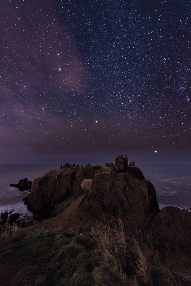 Dunnottar Castle at night | Scrolller