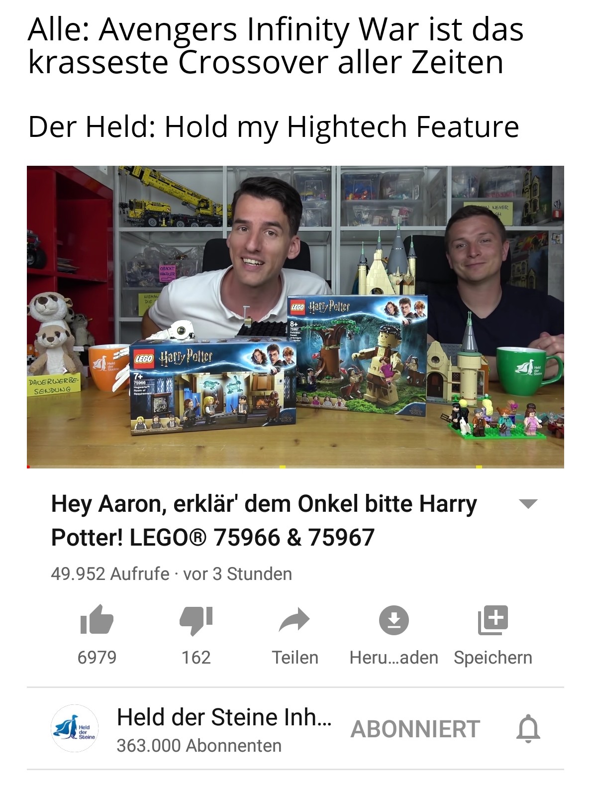 Eine Ehre, dass Aaron beim Helden zu Gast sein darf. | Scrolller