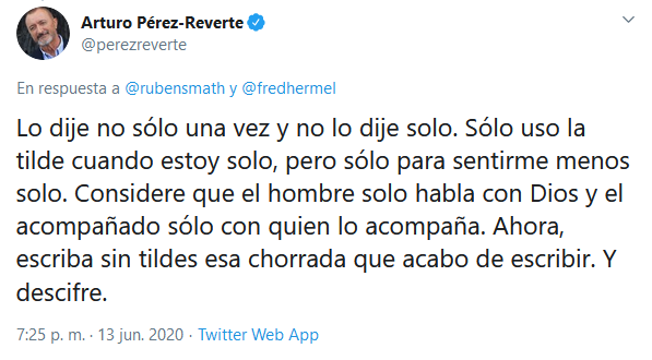 Ejemplo de cómo usar la tilde en sólo y solo | Scrolller