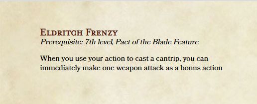 Eldritch Frenzy | Invocation An invocation based on the Blood Hunter's Mystic Frenzy and the new ...