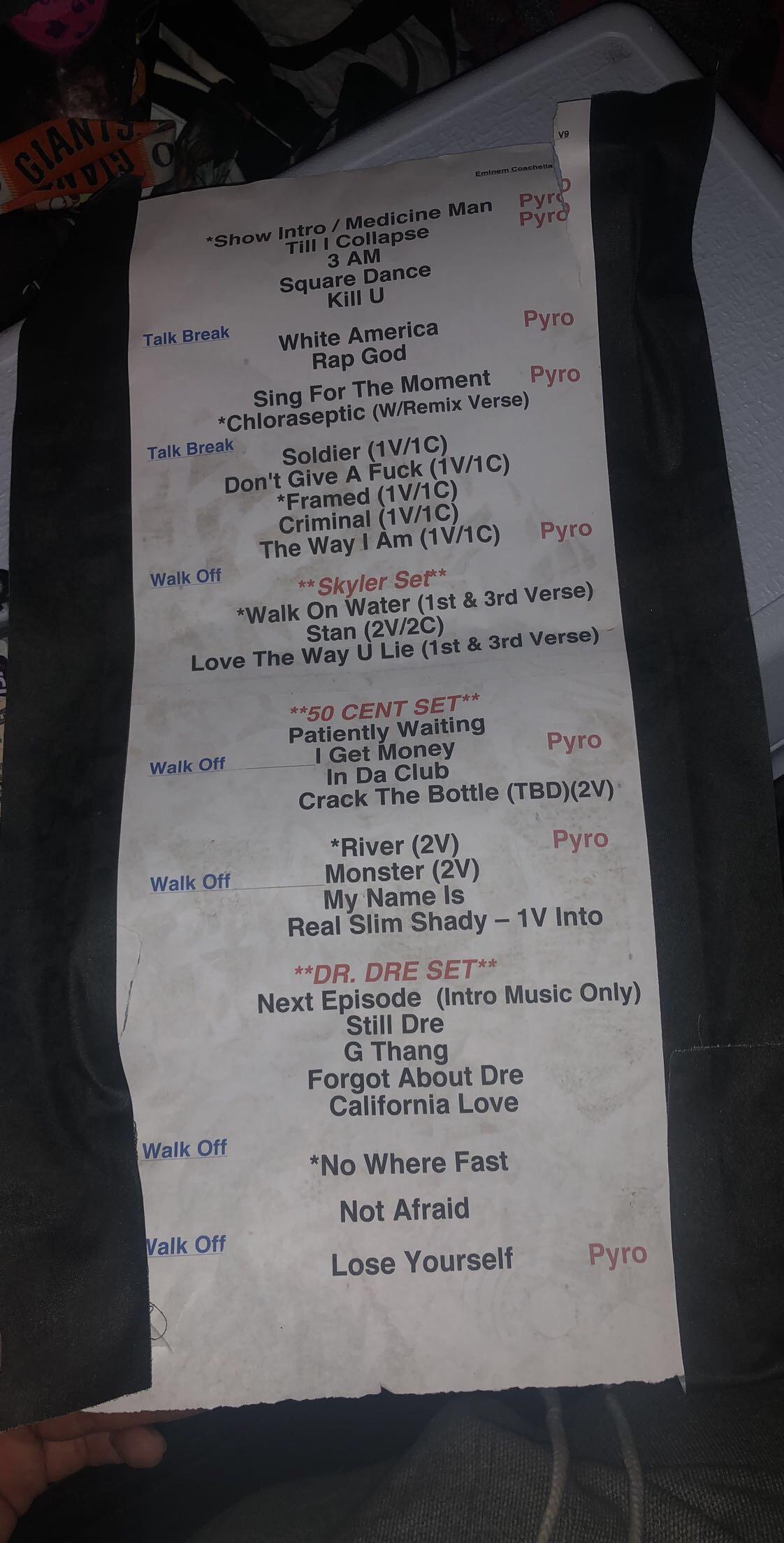 Eminem’s Setlist!! | Scrolller