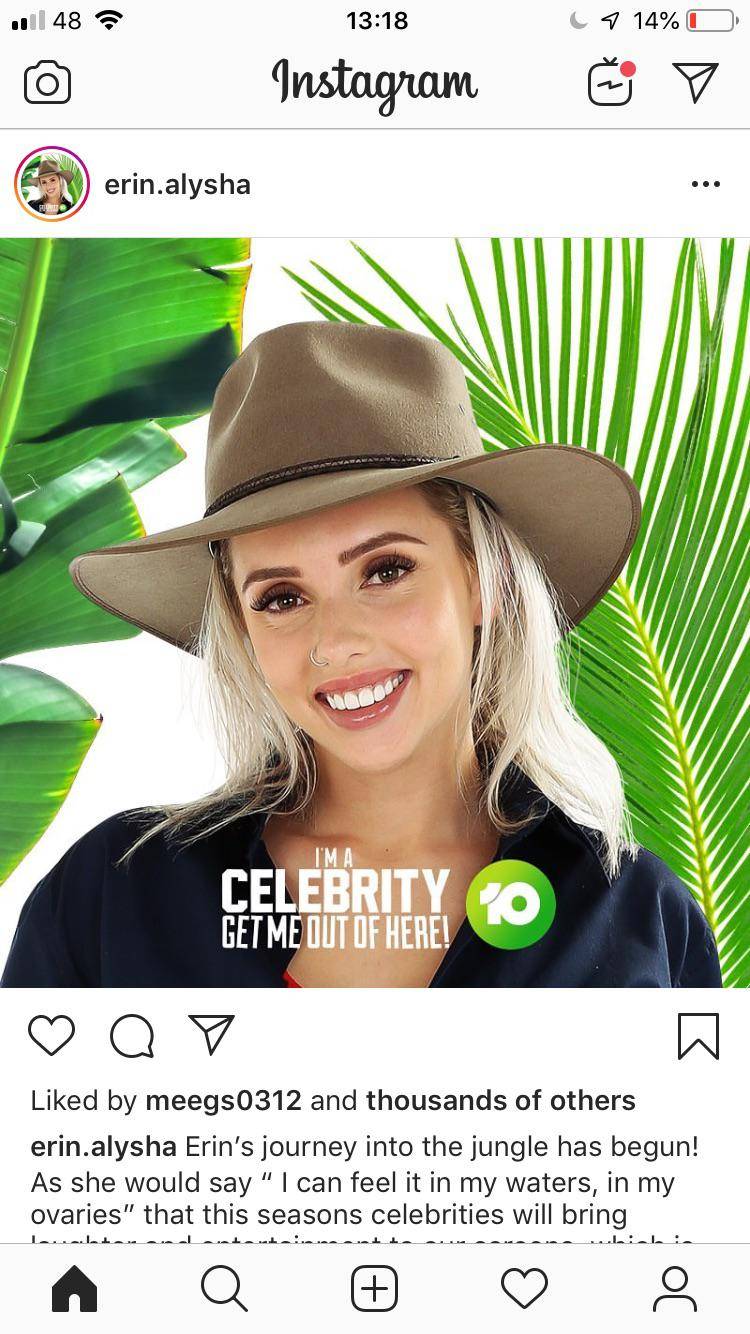 Erin (S1) is on I’m a Celebrity AU. How do we think she’ll go? | Scrolller
