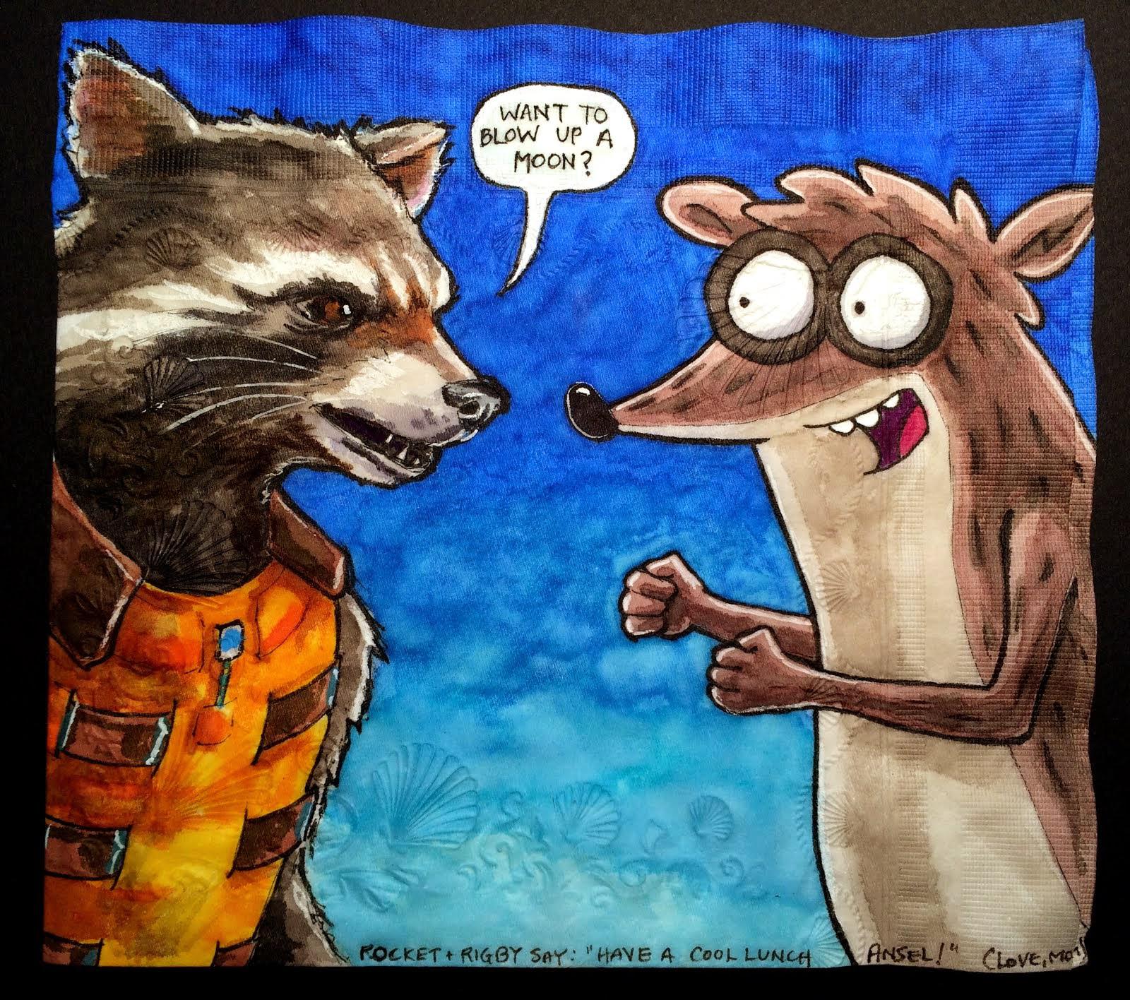 Everyone's favorite raccoons: Rigby and Rocket. | Scrolller