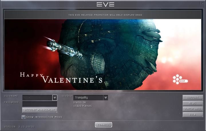 Eve's 'Valentine' launcher page from 12 years ago... | Scrolller