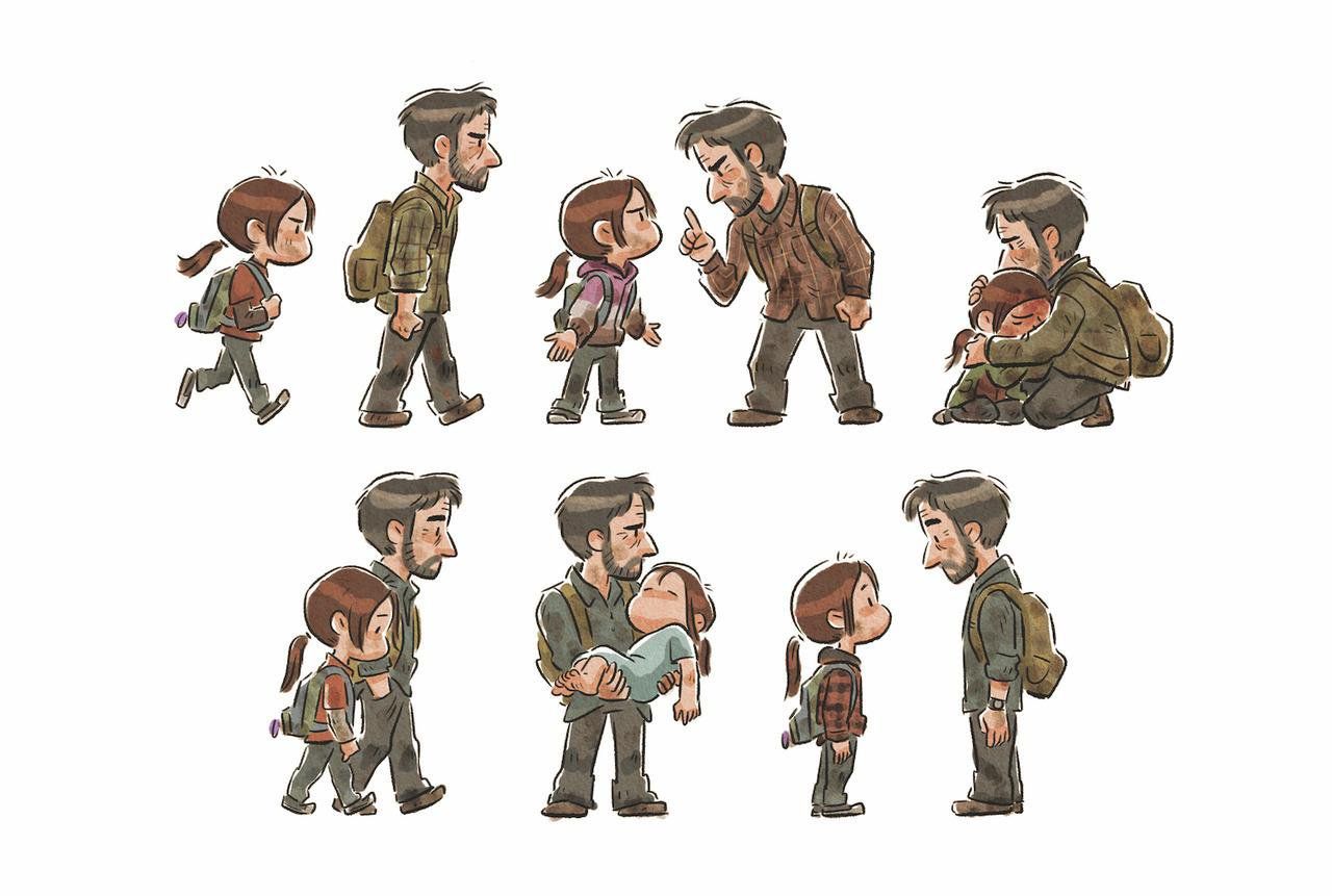 Evolution of Joel and Ellie's relationship 👀 Artist: ncdooodles | Scrolller
