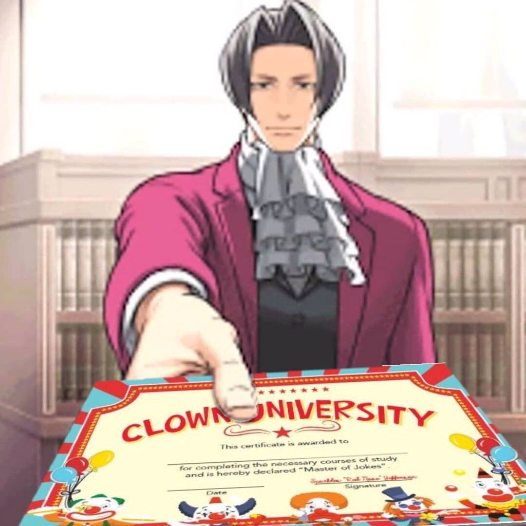 Evolution of the Edgeworth Clown Meme | Scrolller