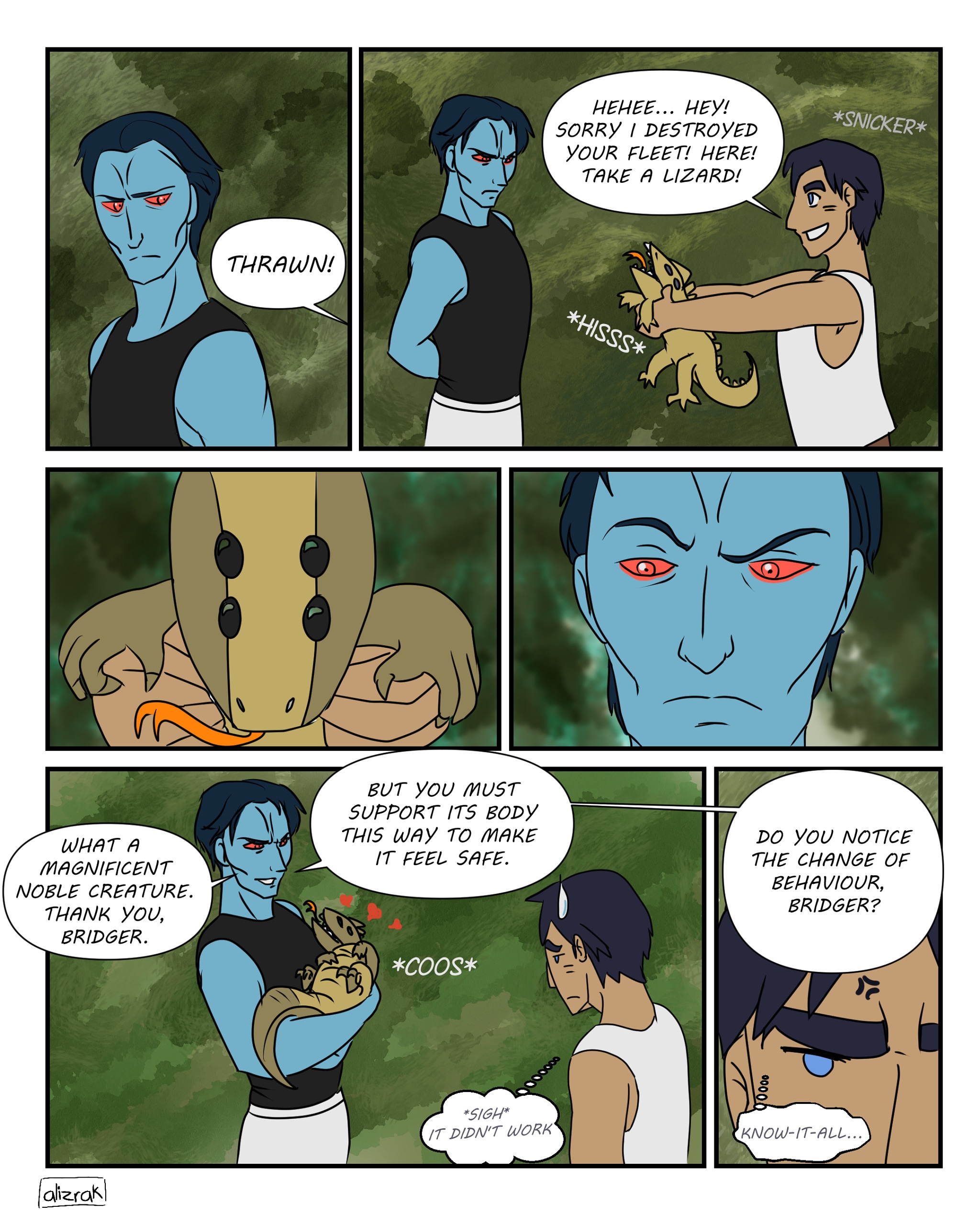 Ezra trying to pull a prank on Thrawn. | Scrolller