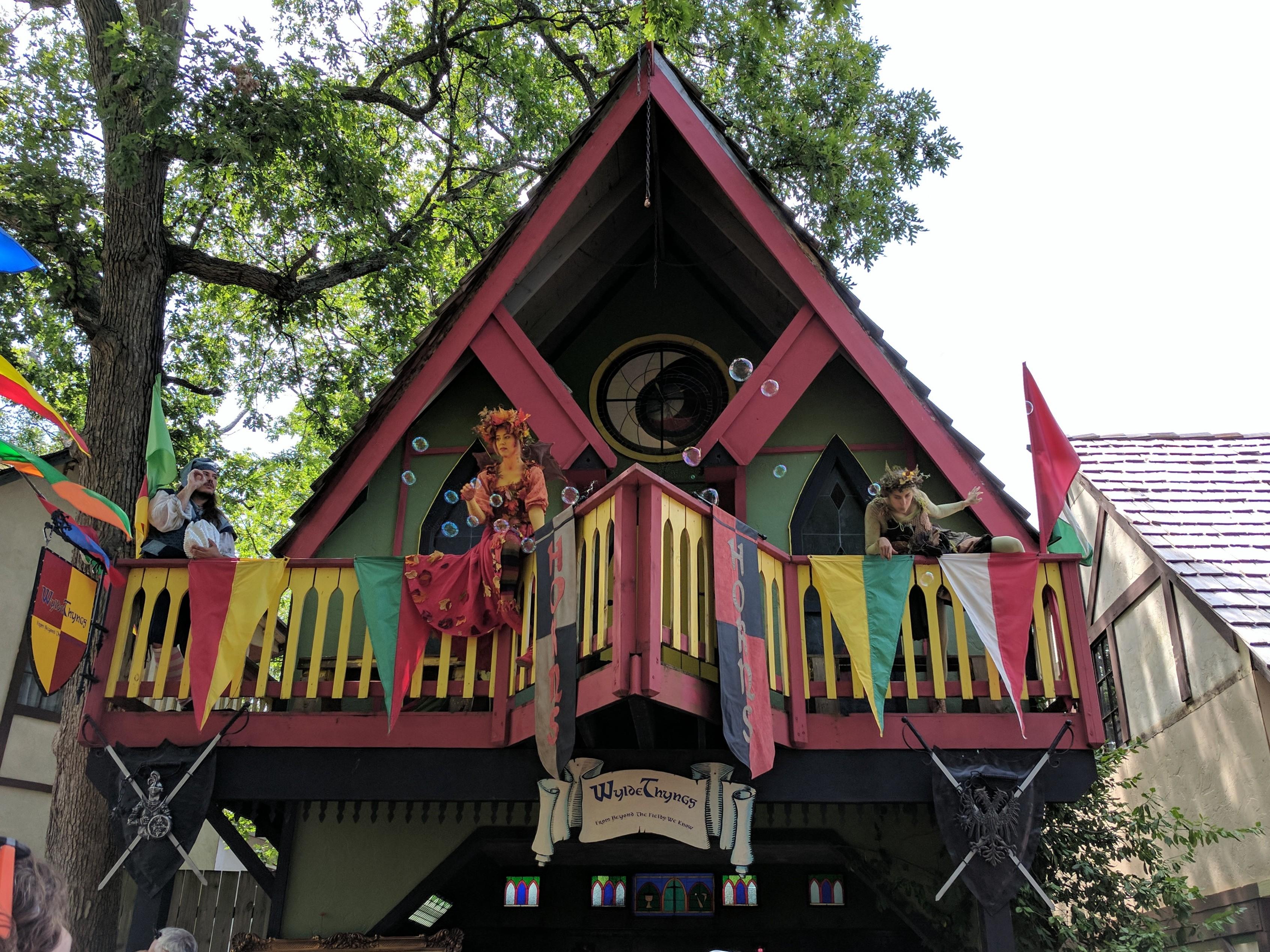 Fairies on the balcony at the Bristol Renaissance Faire. | Scrolller