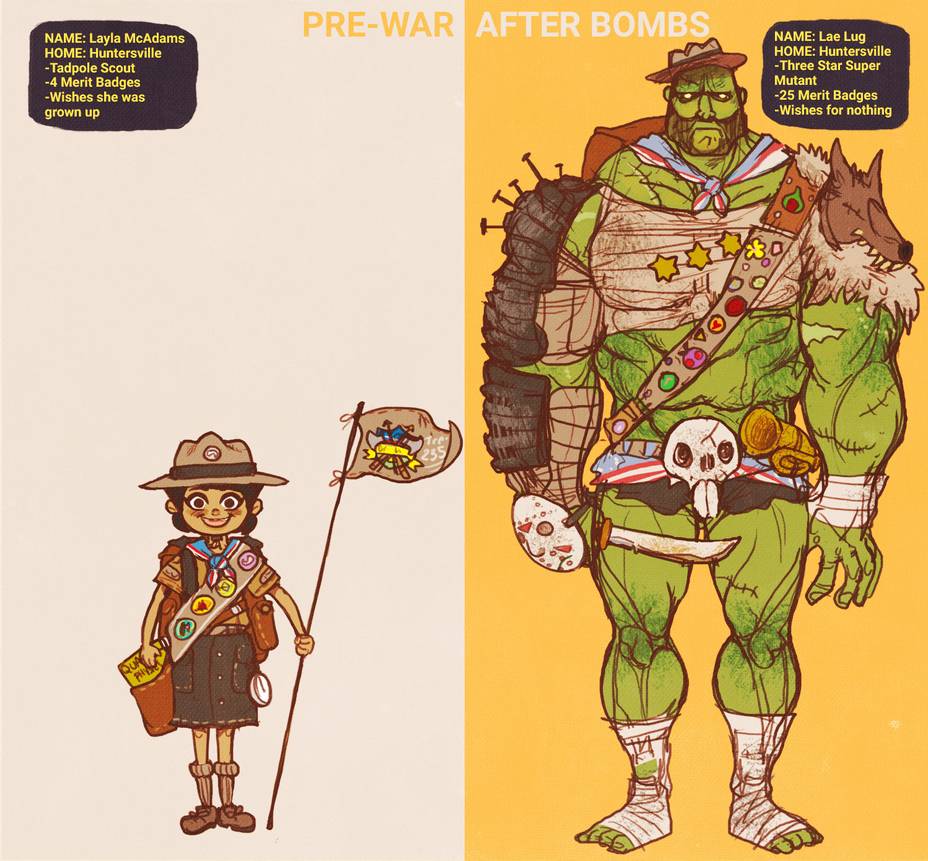 Fallout 76 before and after - Random super mutant by Overshia | Scrolller