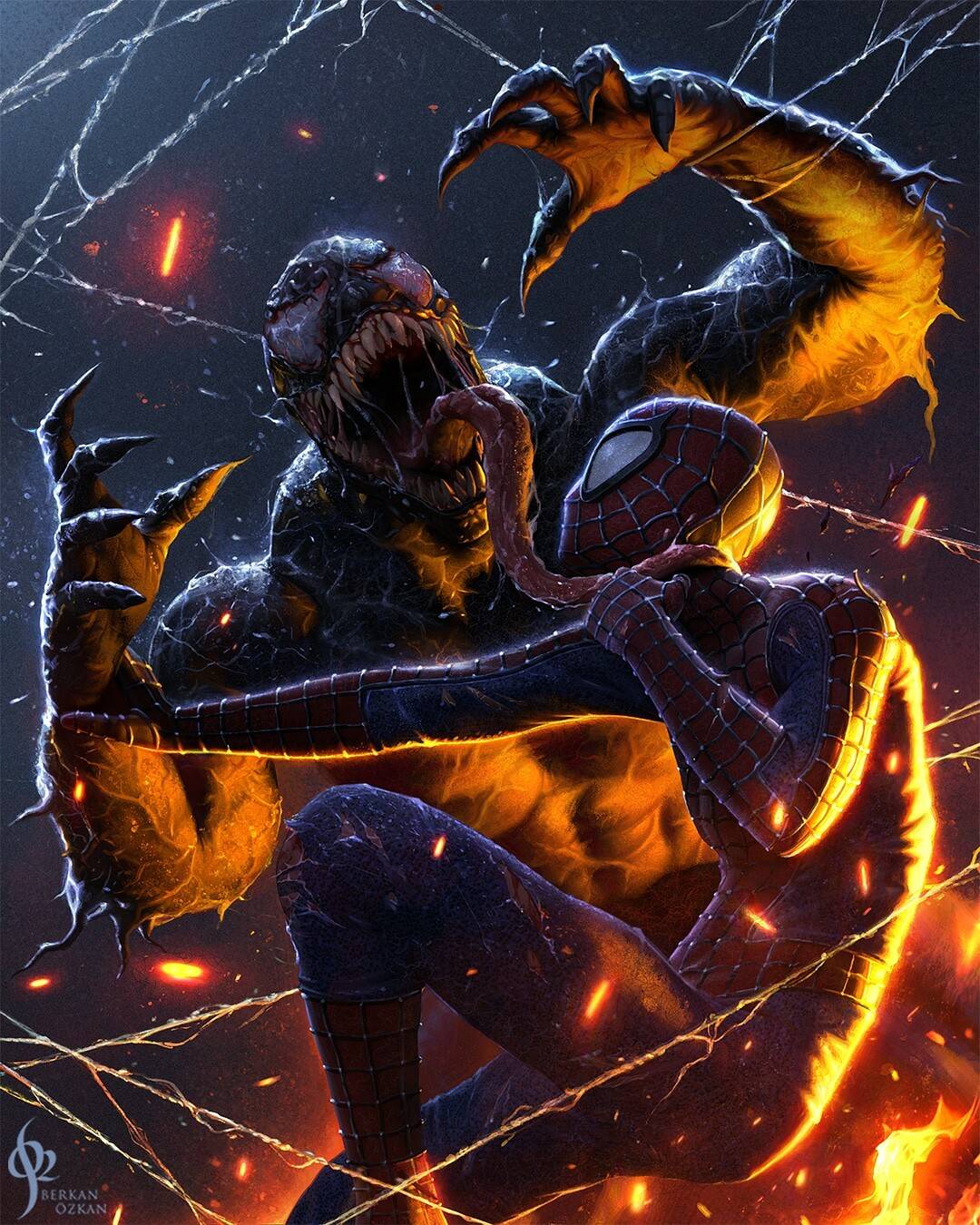 [Fan Art: OC] Venom & Spidey fan art by me. | Scrolller