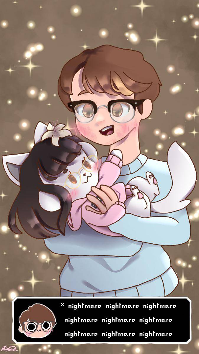 fanart tehe (why is lily temmie??? i dont know, help) the whole thing was kinda undertale themed ...