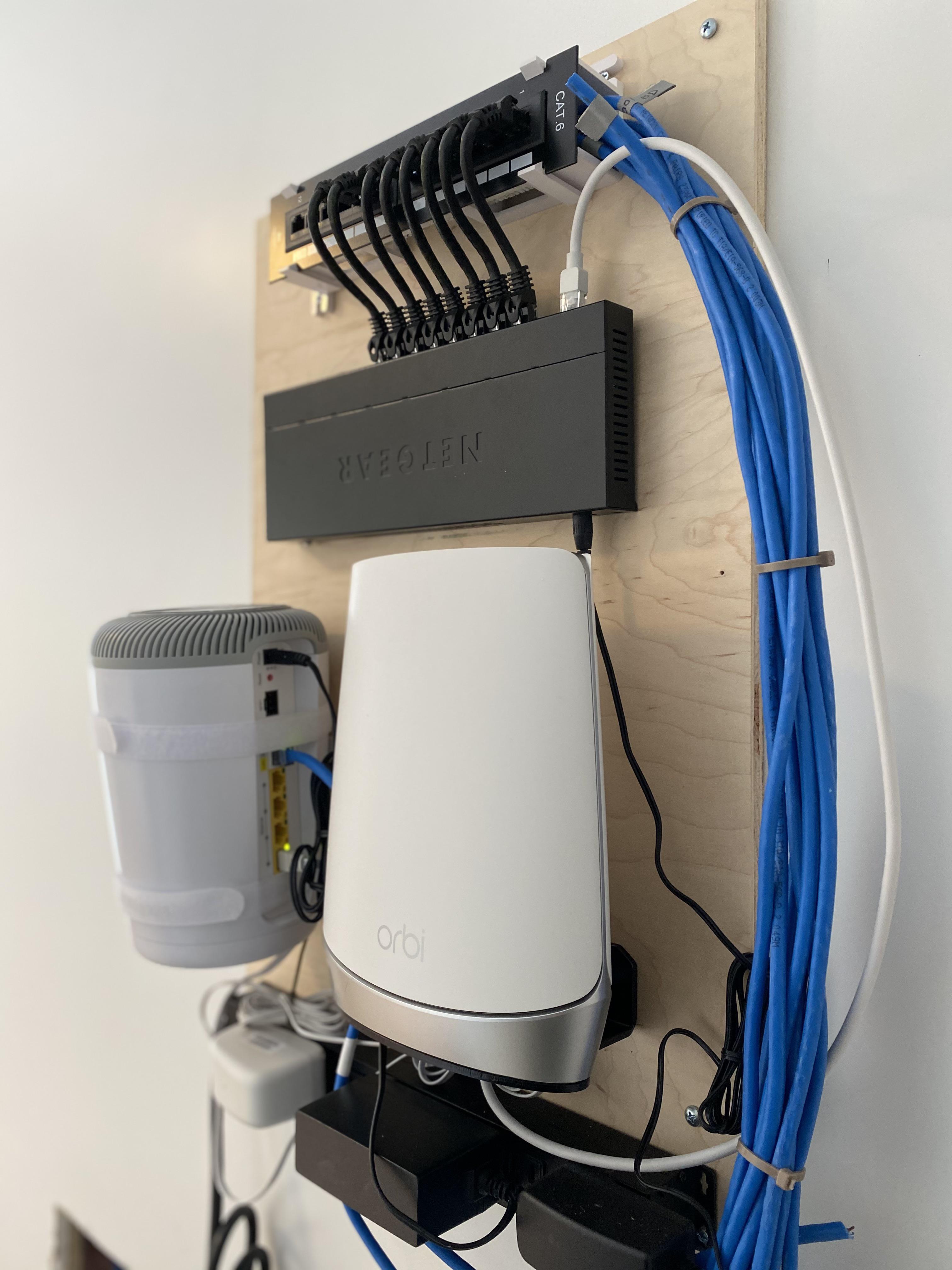 Fiber+WiFi 6 with mini patch build for home office | Scrolller