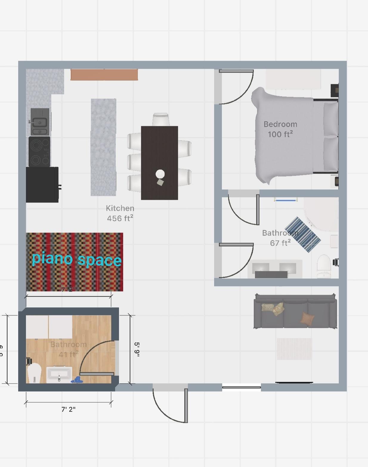 [Fictional] Feedback please! (664 ft^2 total) | Scrolller