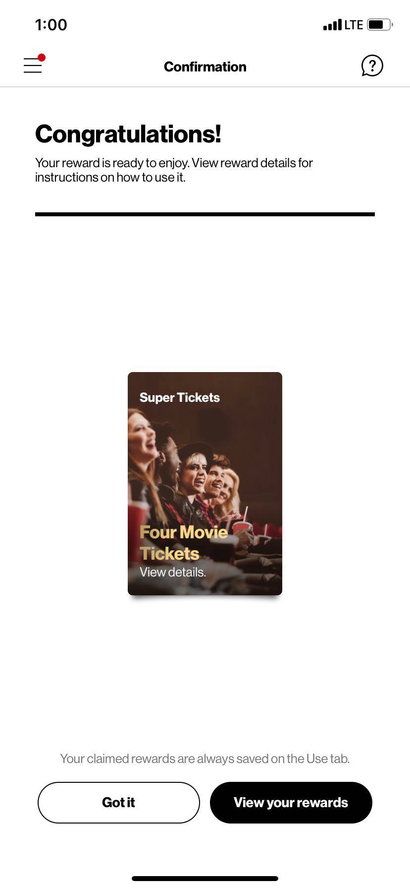 Finally won a super ticket! Not as exciting as Backstreet Boys or the NFL, but a 4 pack of movie ...