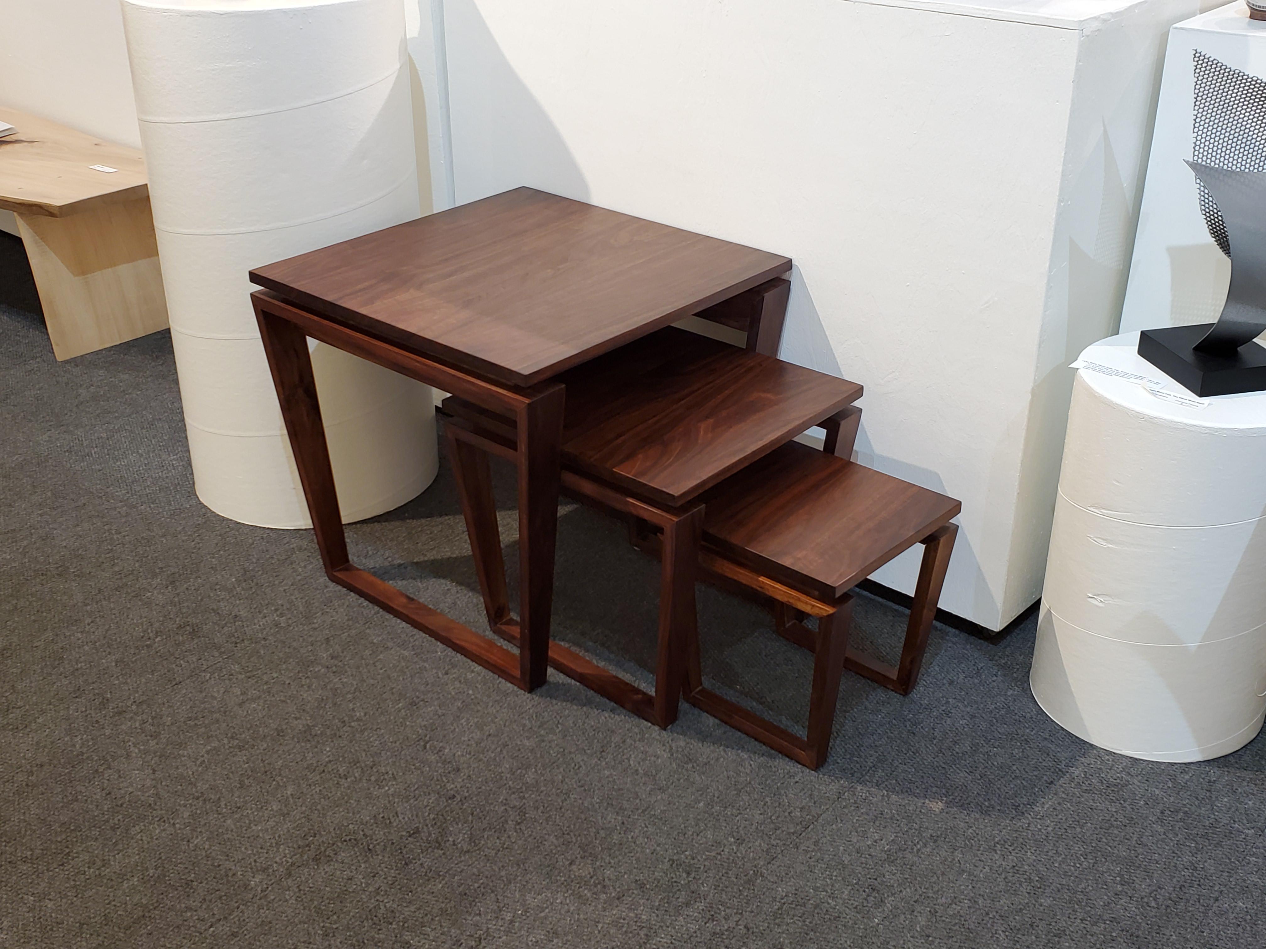 Finished nesting tables from vintage unsteamed walnut. | Scrolller