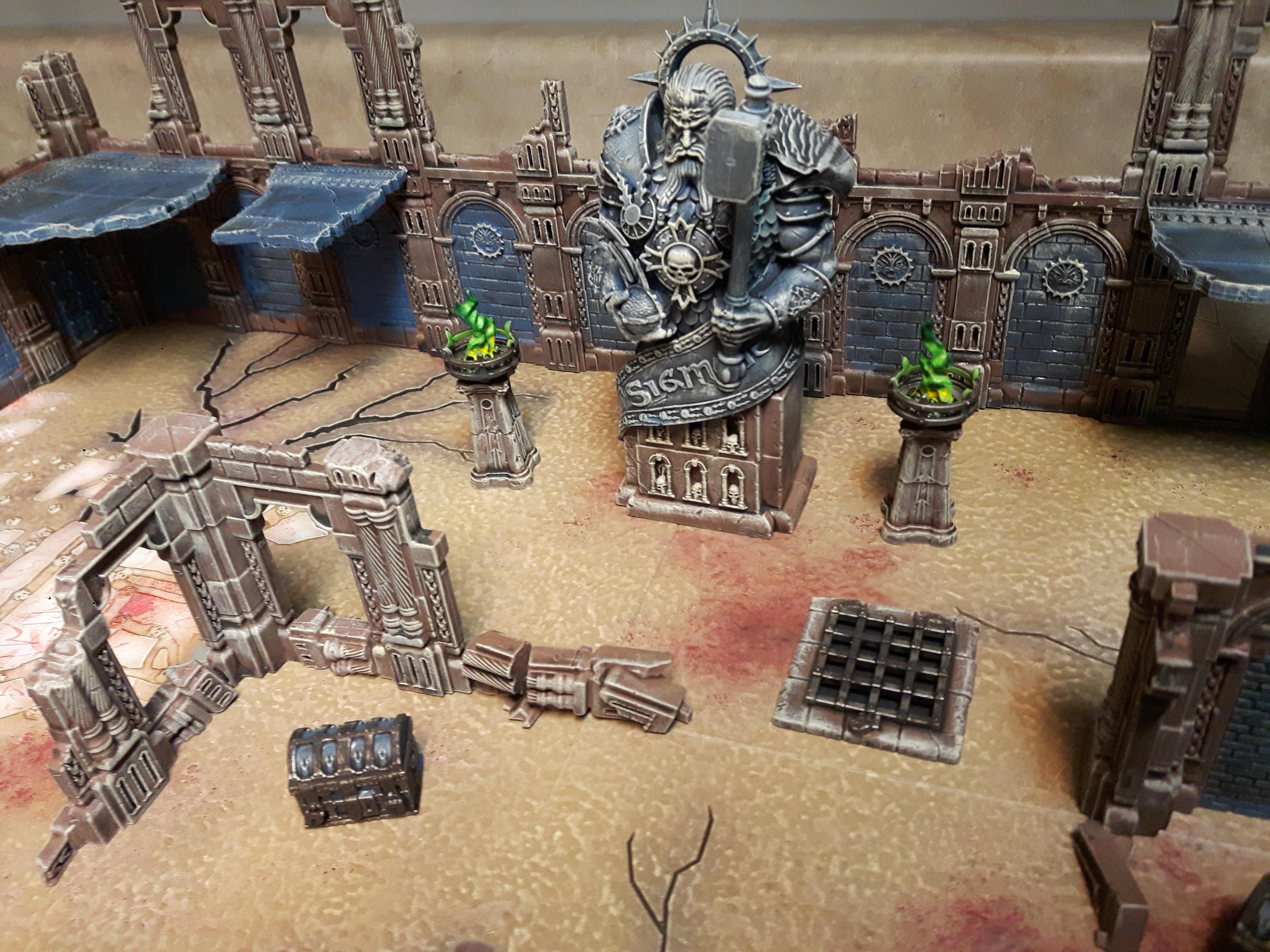 Finished painting the defiled ruins! I love the atmosphere of this terrain. | Scrolller